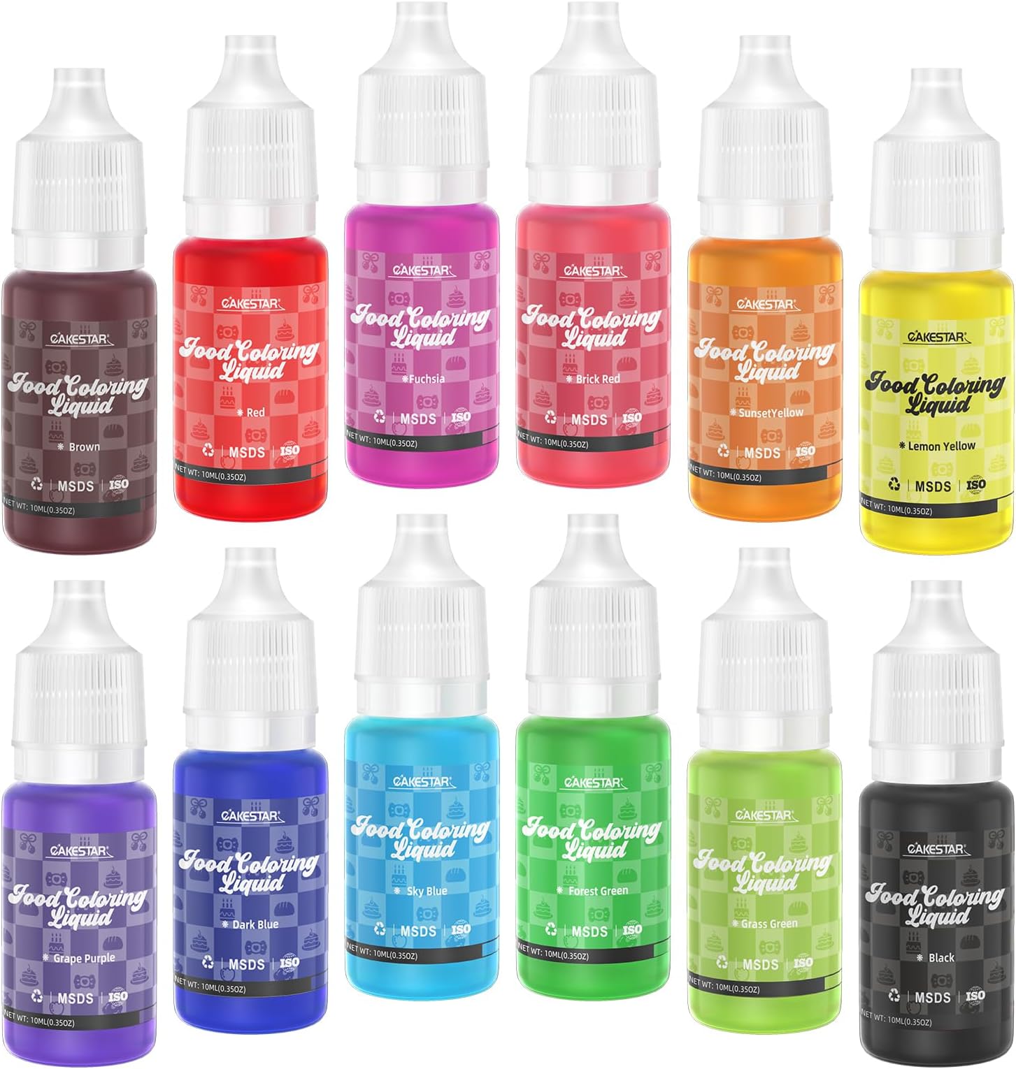 Amazon.com : Food Coloring - 20 Vivid Colors Food Coloring Set for ...