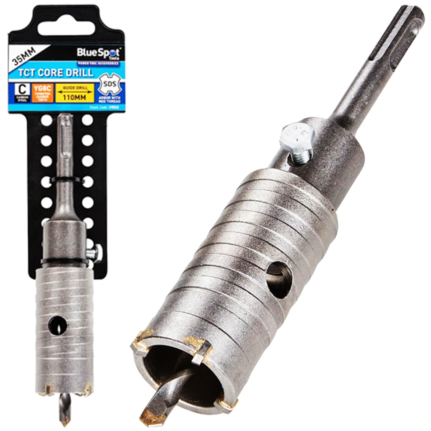 BlueSpot 35 | 40 | 50 | 82 & 110mm CORE DRILL Bit SDS + TCT Concrete ...