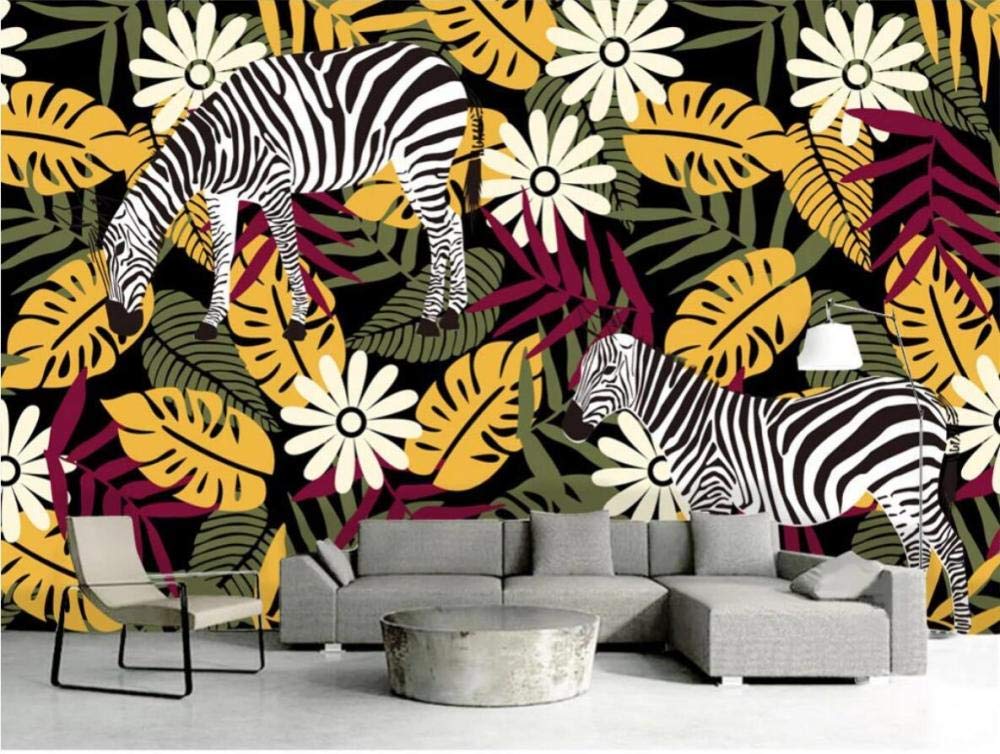 Zebra Flowers Wallpaper Wall Cheetah And Zebra Illustrated Taupe