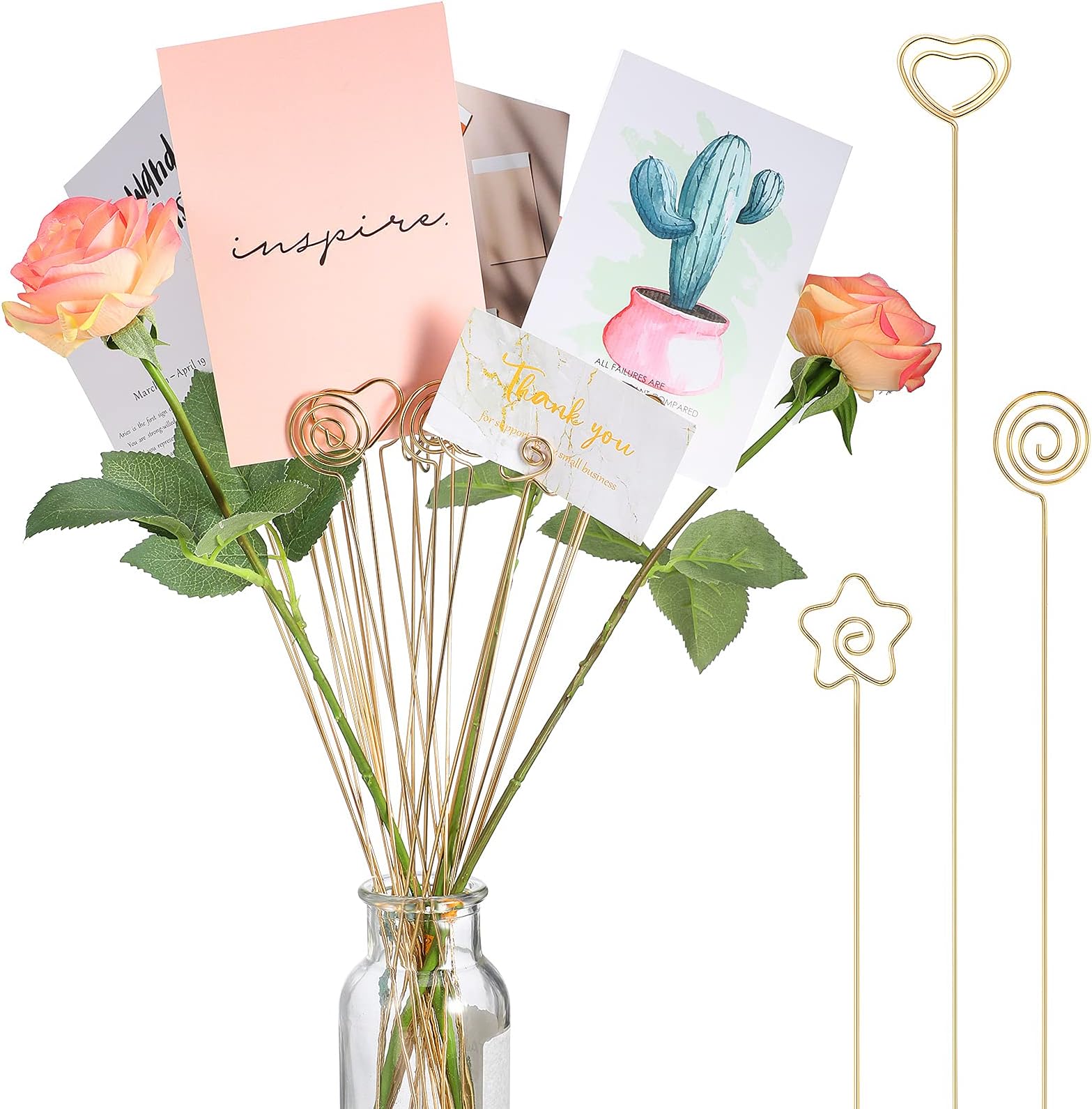 Amazon.com: Mollytek Desktop Photo Holder With Clips Postcard Gift Card ...