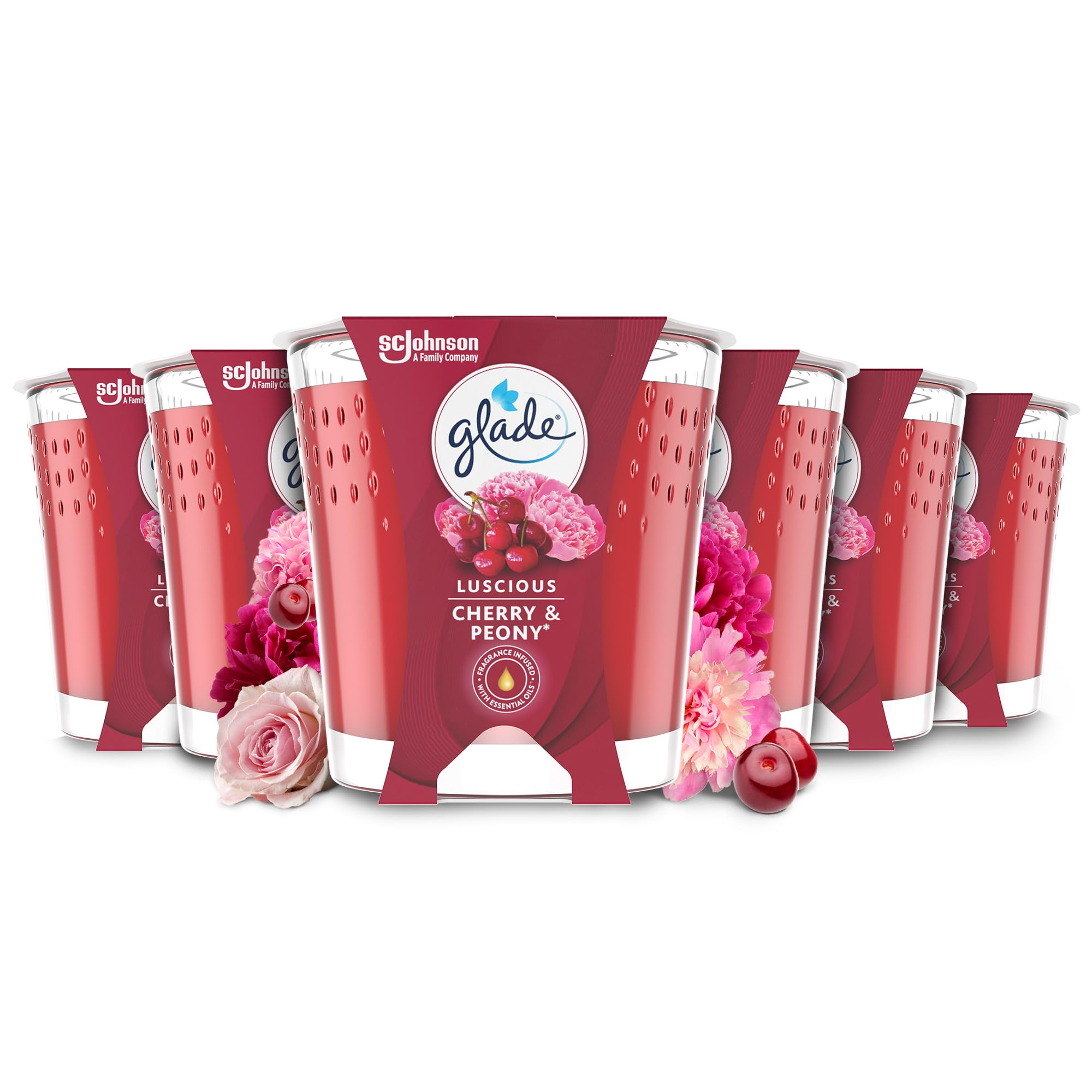 Glade Jar Candle, Scented Candle Infused with Essential Oils, Up to 42 ...