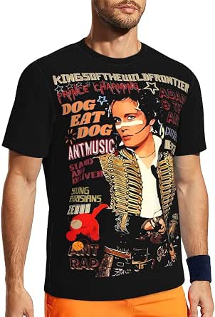 T Shirt Adam and The Ants Man's Fashion Short Sleeve Mesh Tops Casual ...