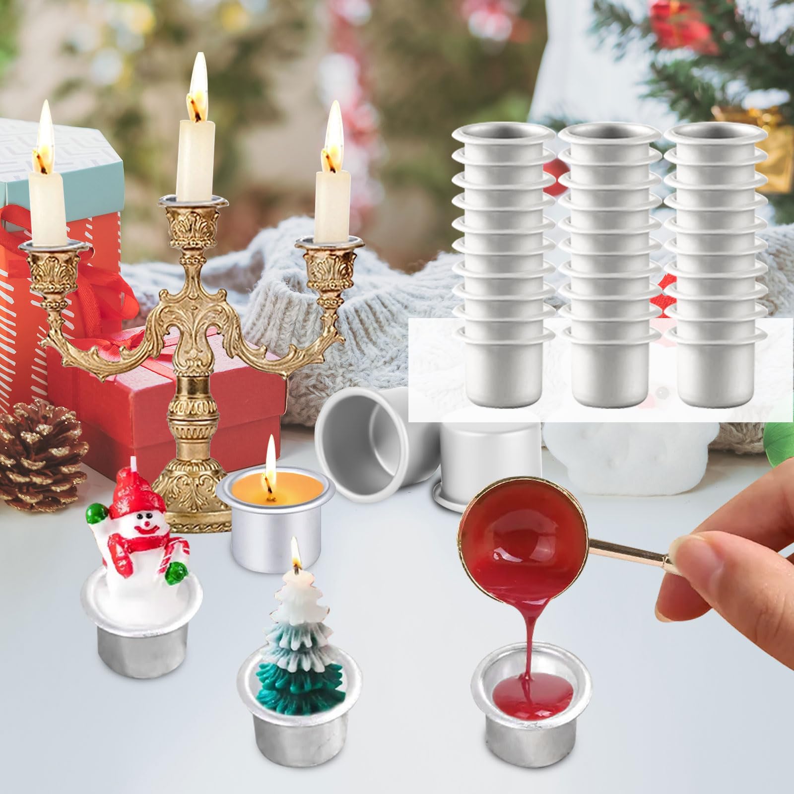 Aluminum Candle Holders Vintage Style Metal Candle Holder With Handle