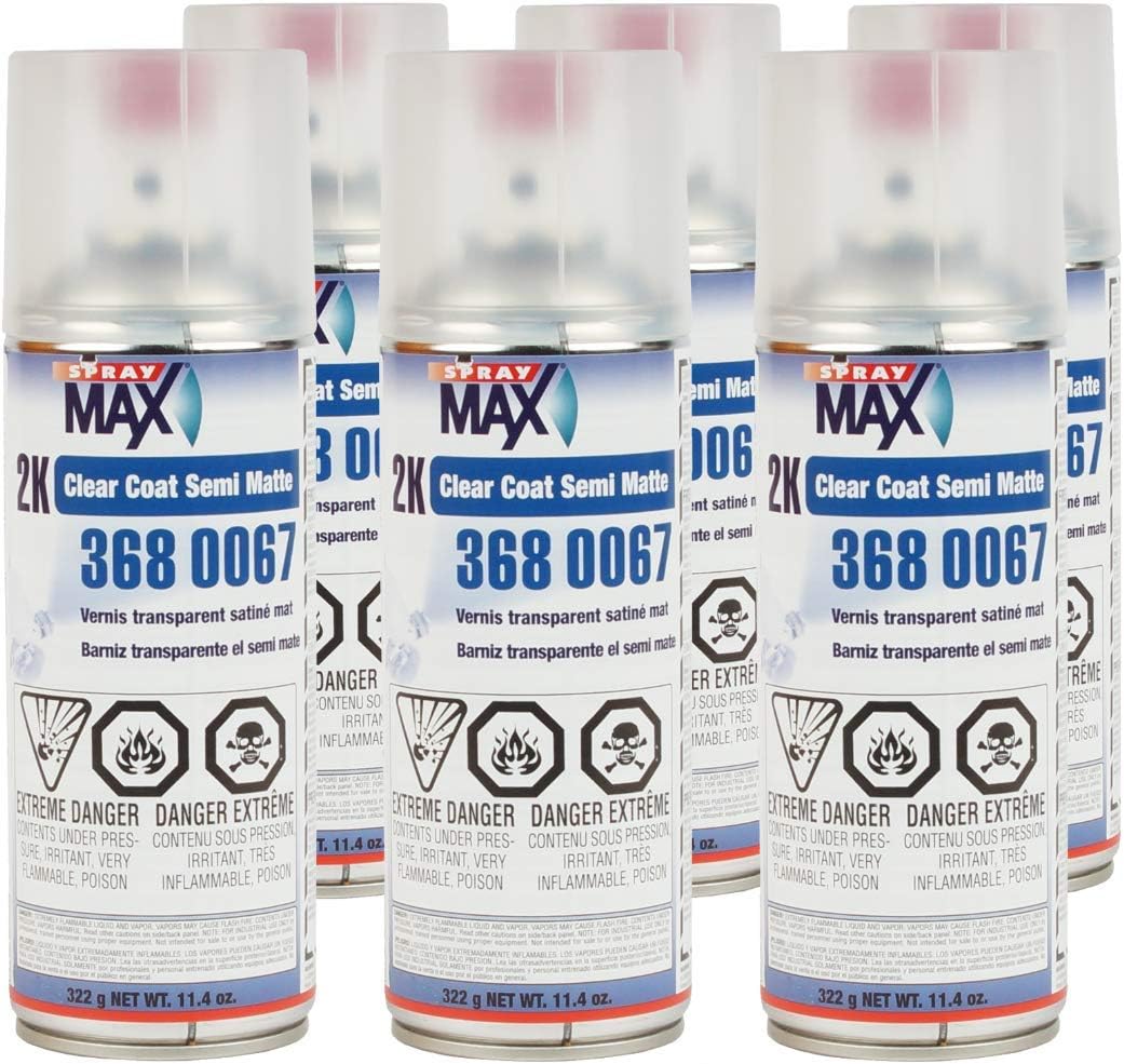 Amazon.com: Spray Max 2K Semi-Matte Finish Clear Coat Spray Paint ...