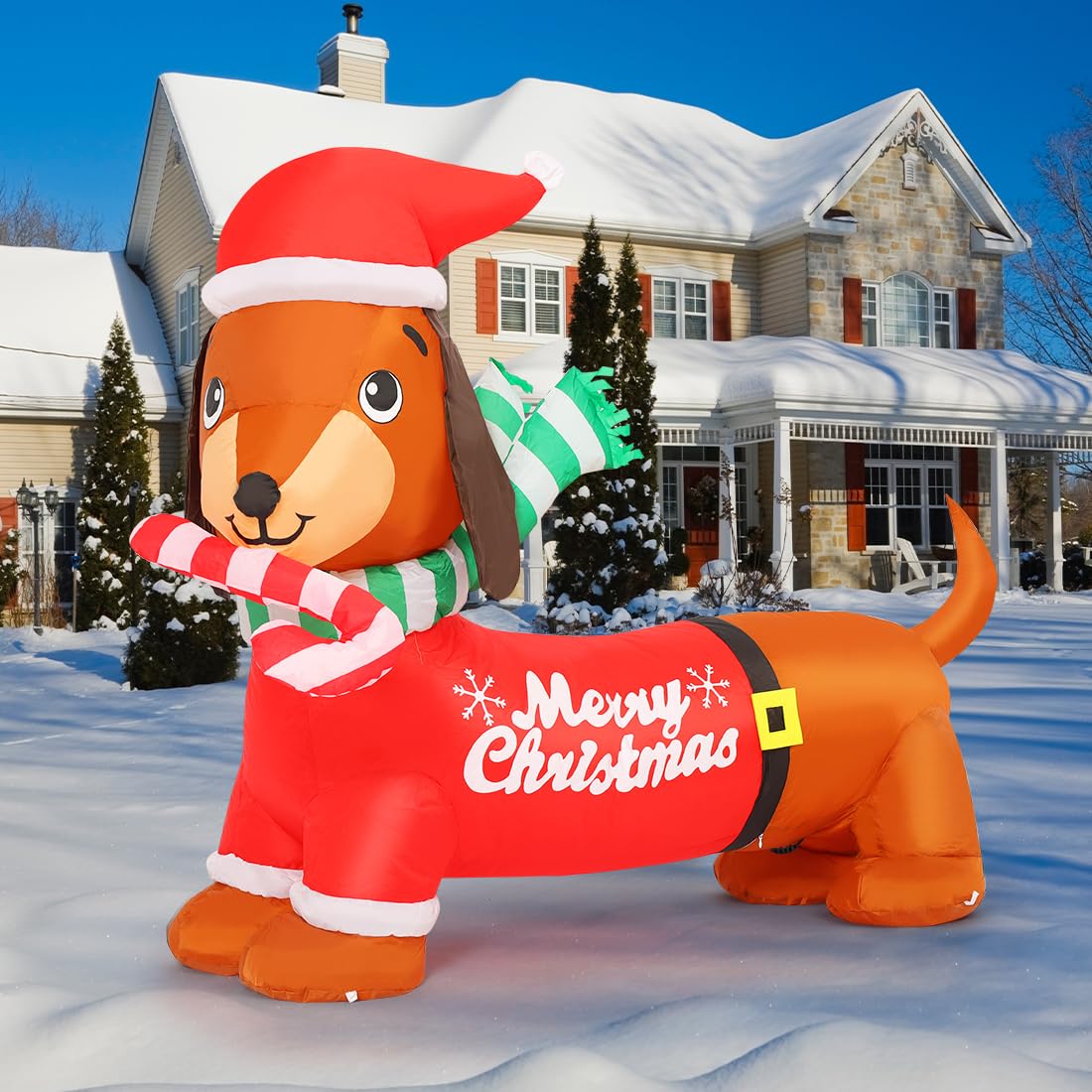 Snapklik.com : GOOSH 5 FT Christmas Inflatables Dog Outdoor Decorations ...