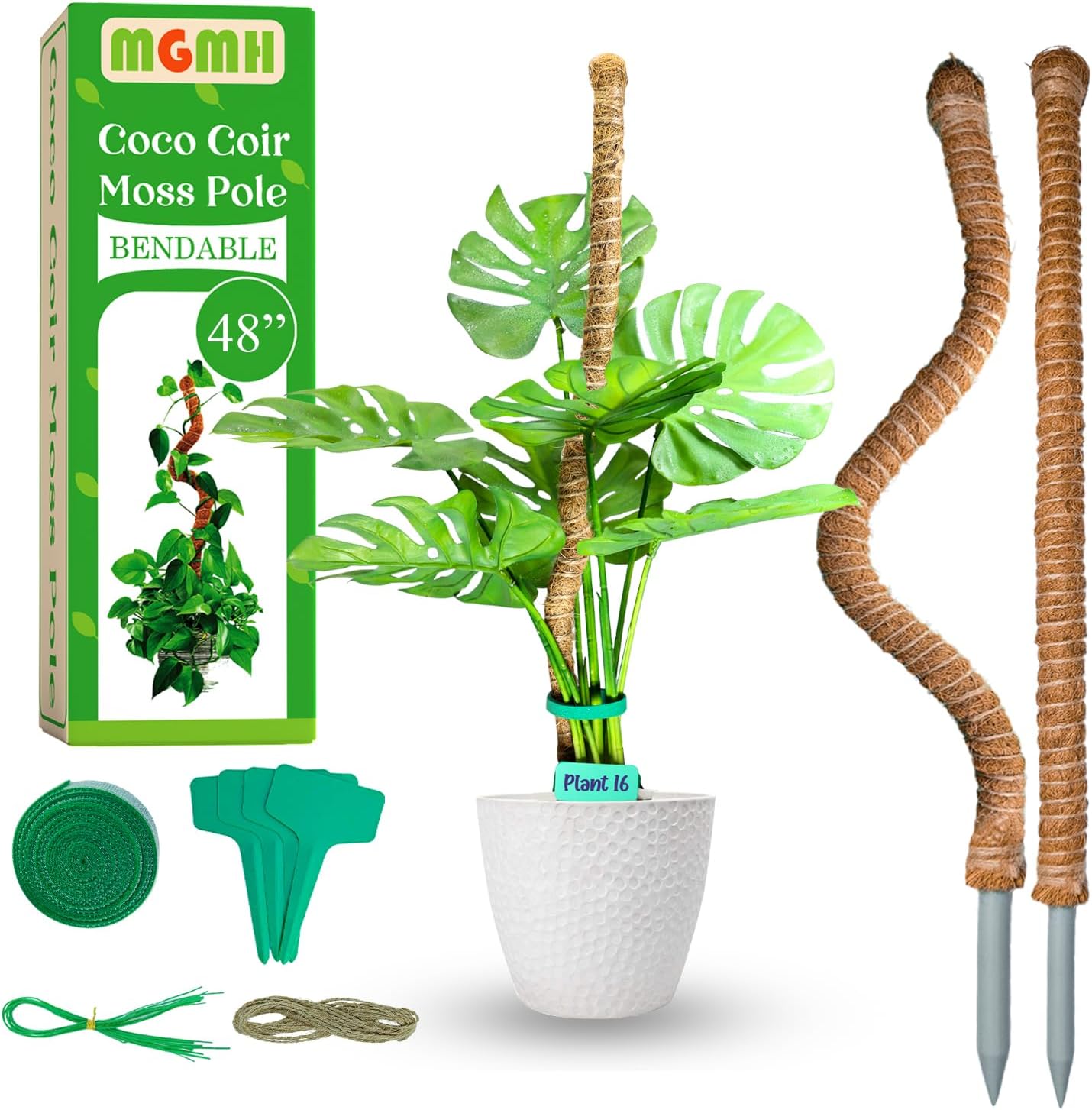 Amazon.com : MGMH Coco Coir Moss Pole for Plants, 2 Sticks 25 Inch ...