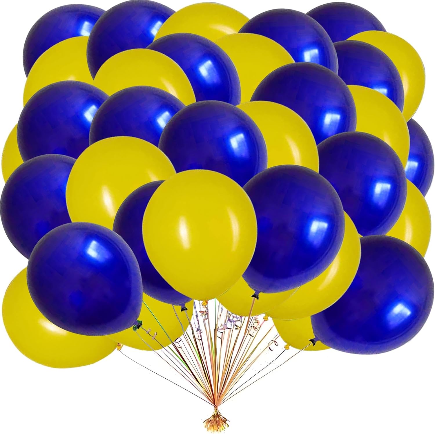 Amazon.com: Yellow and Blue Balloons for Graduation Baby Shower Wedding ...