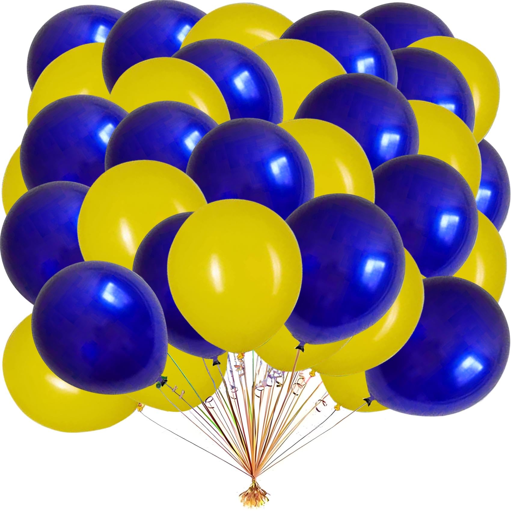 Amazon.com: Yellow and Blue Balloons for Graduation Baby Shower Wedding ...