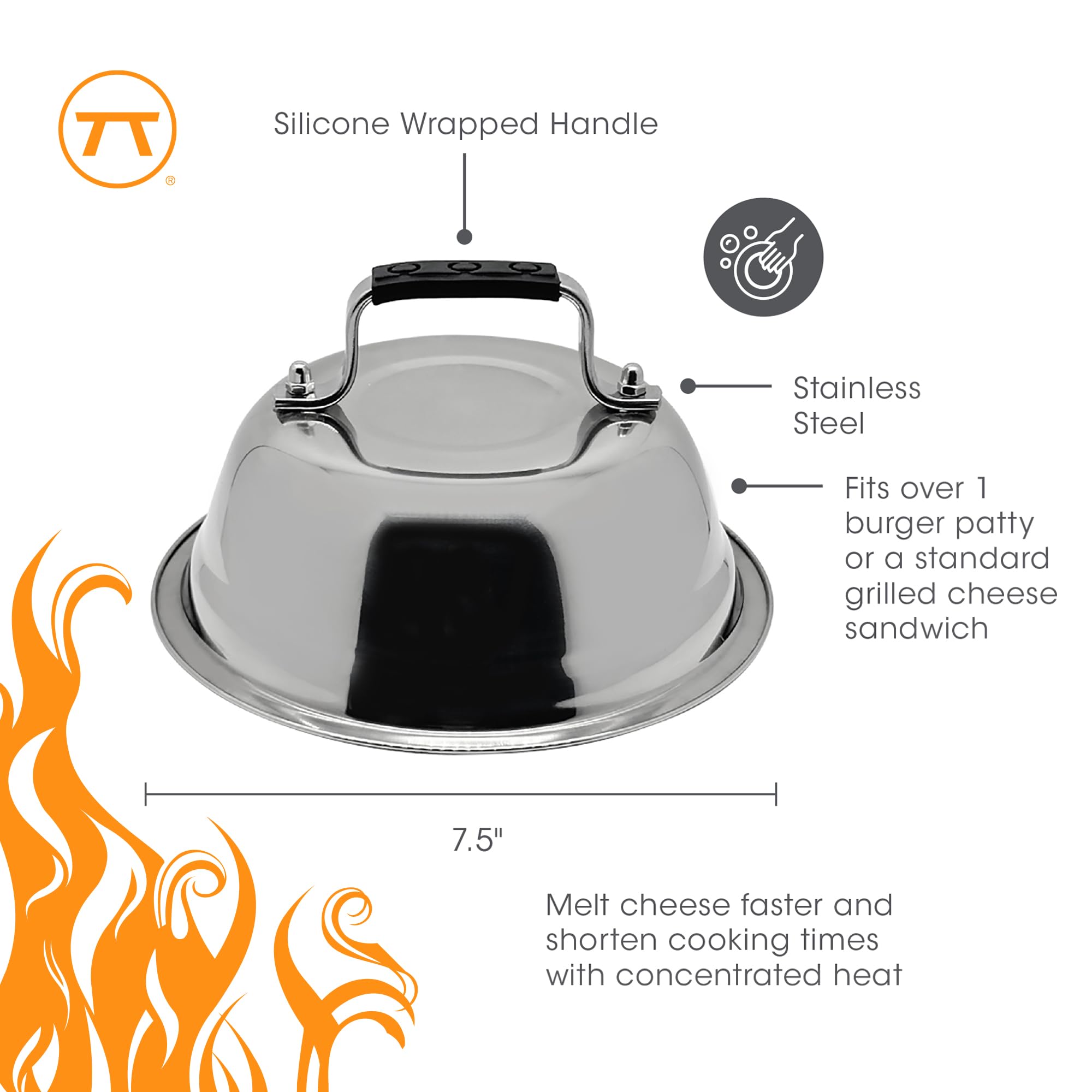 Snapklik.com : Outset Burger Cheese Melting Dome For Grill