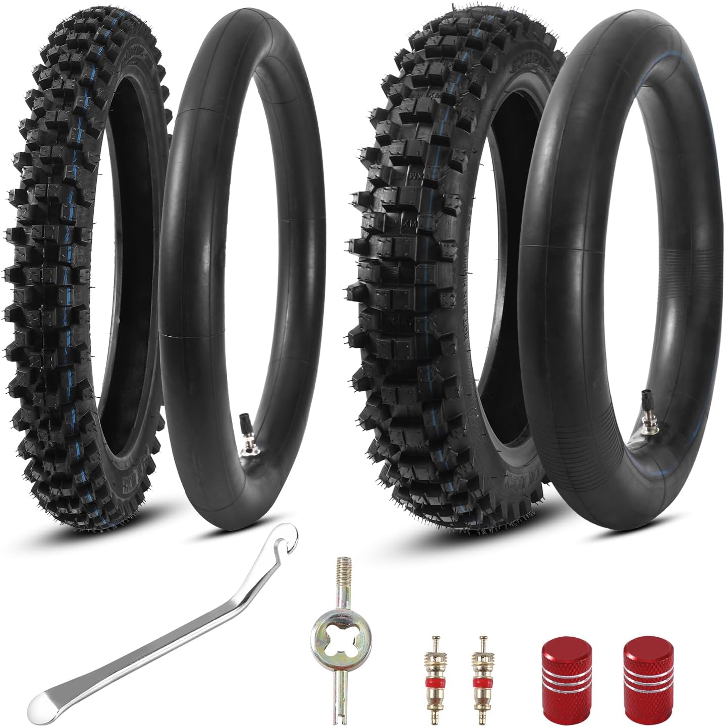 Amazon.com: HOOUP Dirt Bike Rear 80/100-12 3.00-12 Front 60/100-14 2.50 ...