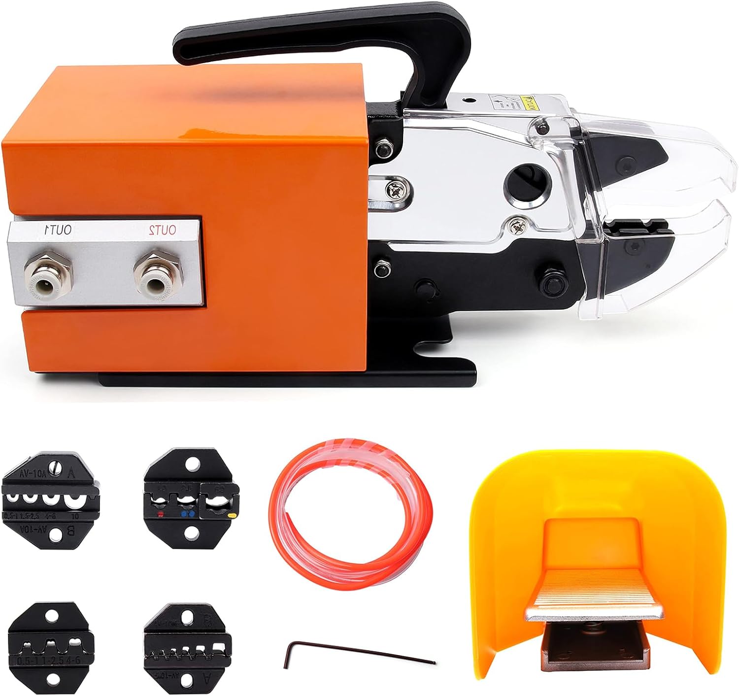 QUTBAG Air Powered Wire Terminal Crimper Plier Machine, Pneumatic ...