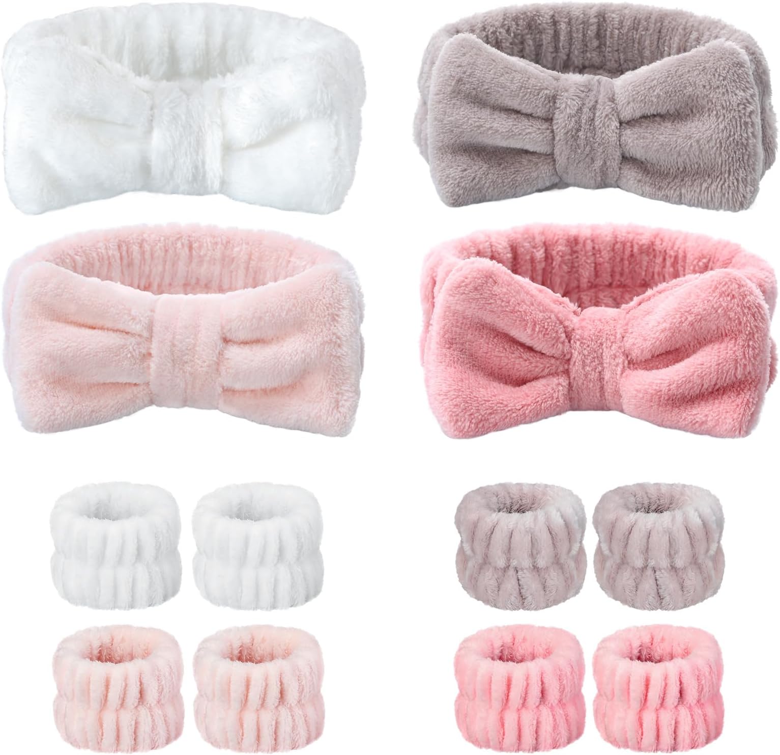 Amazon.com : Celosia 6PCS Spa Headband and Wristband Set, Skincare ...