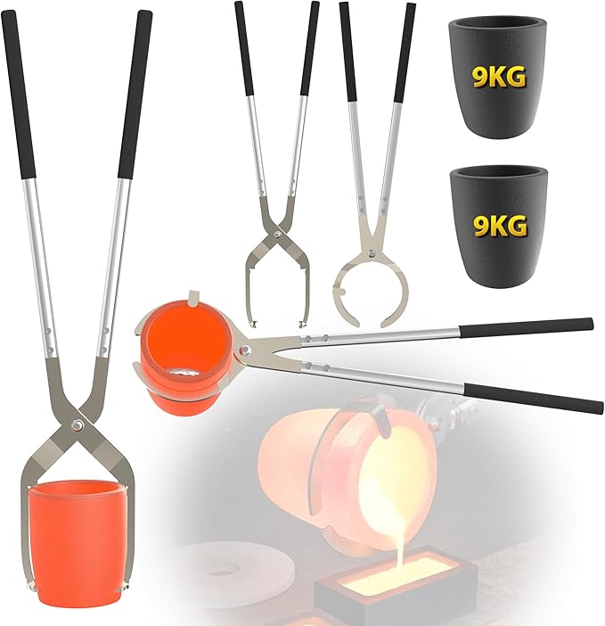 Amazon.com: Crucible Tongs Set for Melting Metal, Lifting Tongs ...