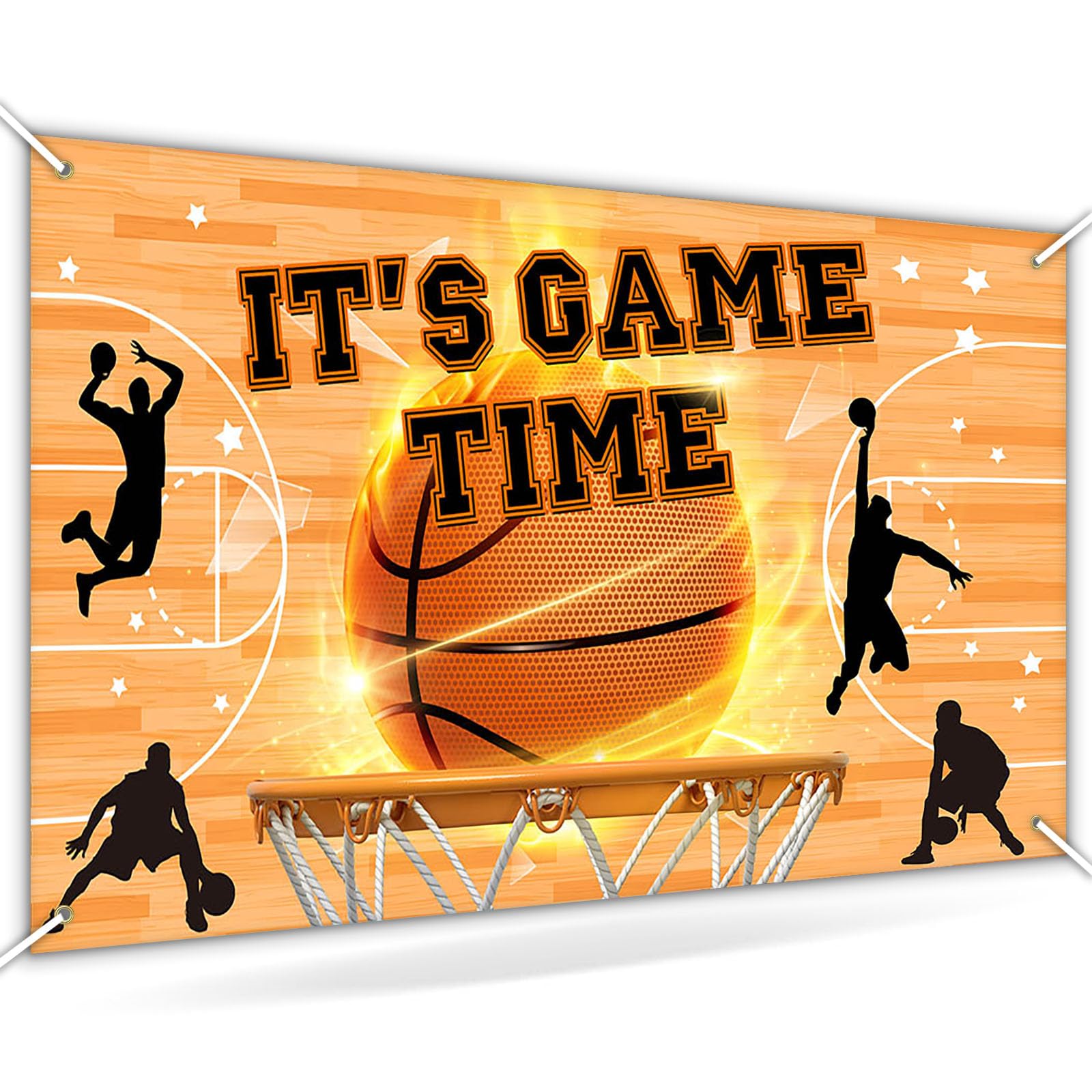 Amazon.com: Avezano Basketball Birthday Banner It's Game Time ...