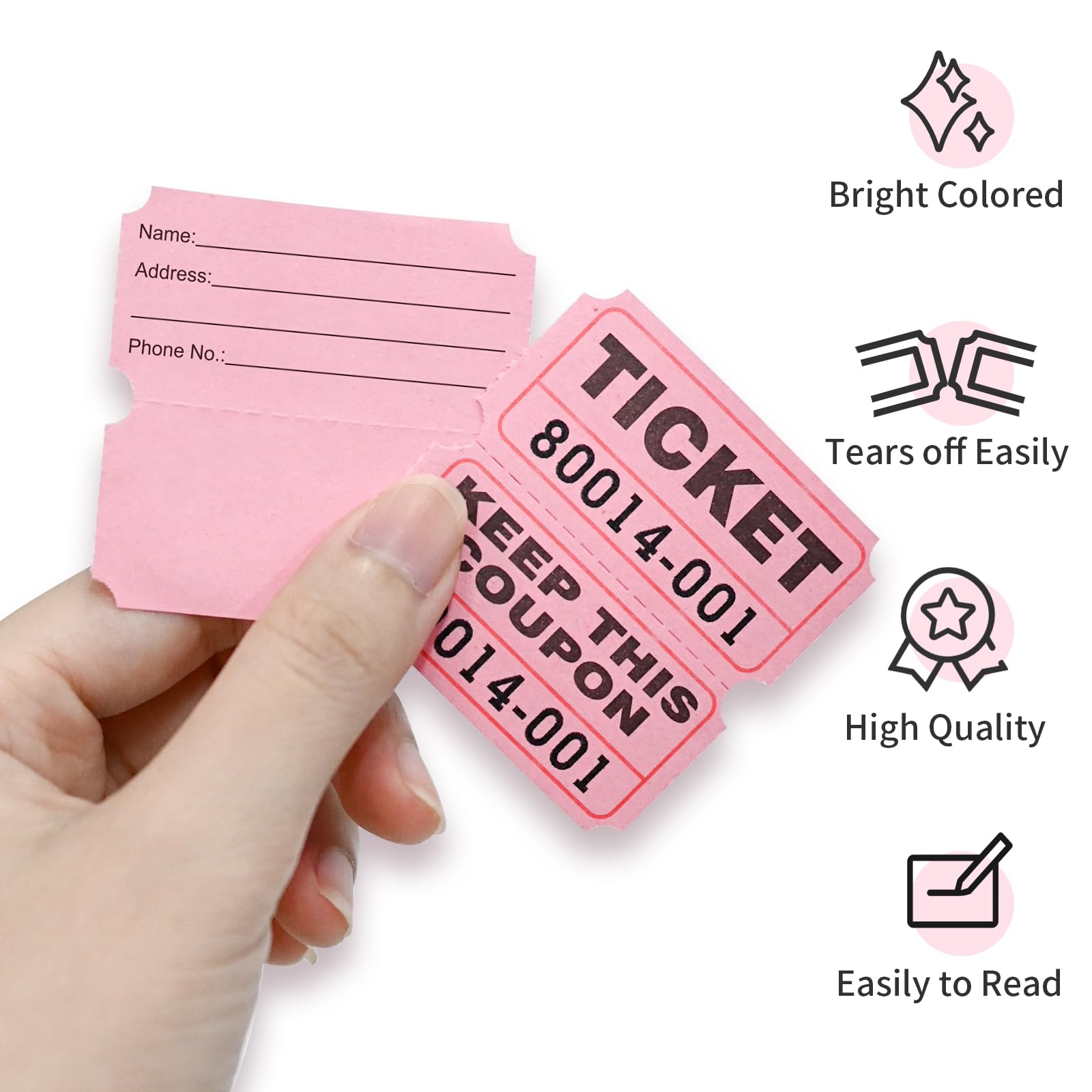 Snapklik.com : L LIKED Raffle Tickets Double Rolls 1000 Per Roll 50/50 ...