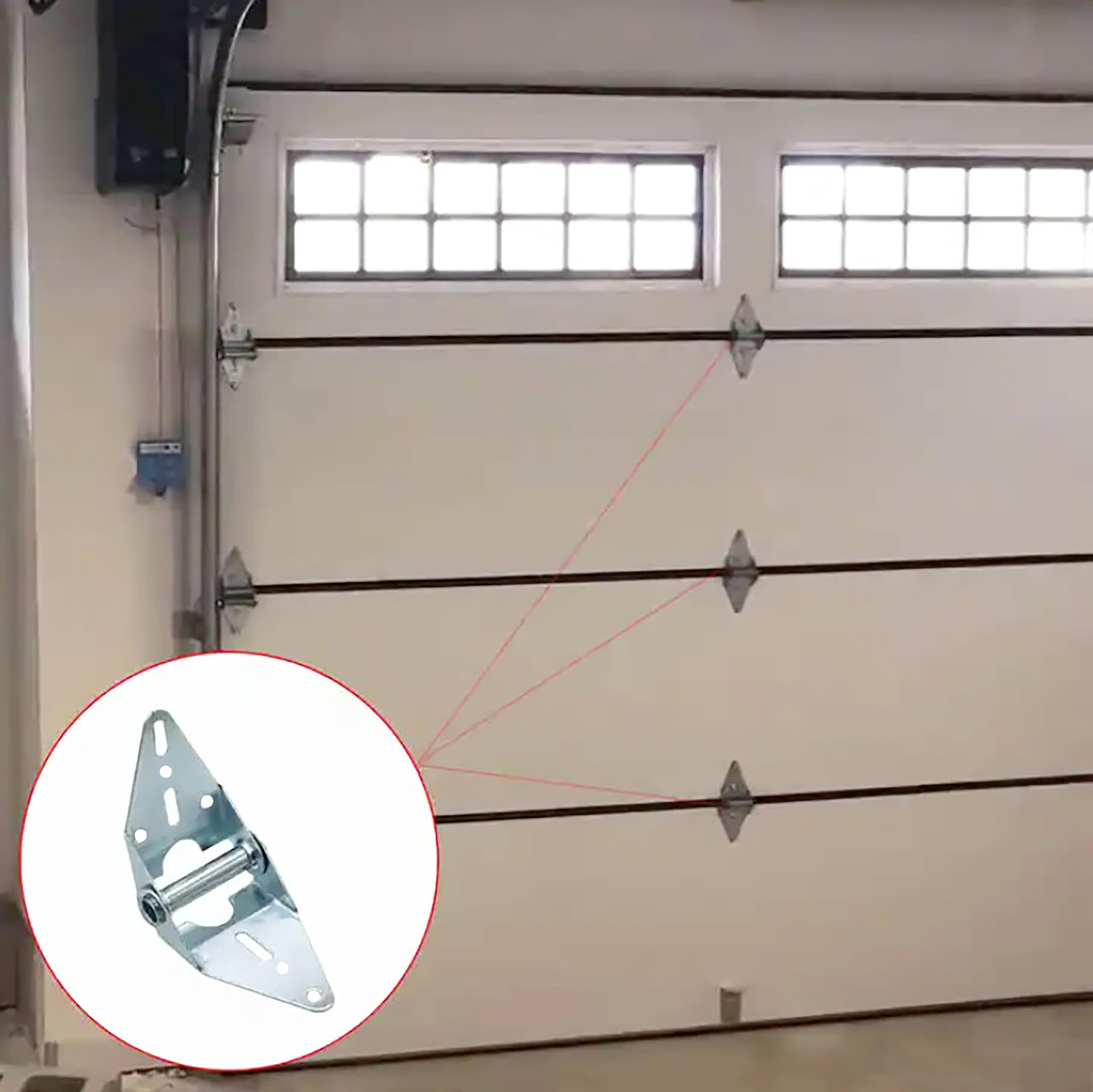 Snooze Clock Garage Door Hinge #1 Standard - 11 Gauge Commercial Grade Galvanized Garage Door ...