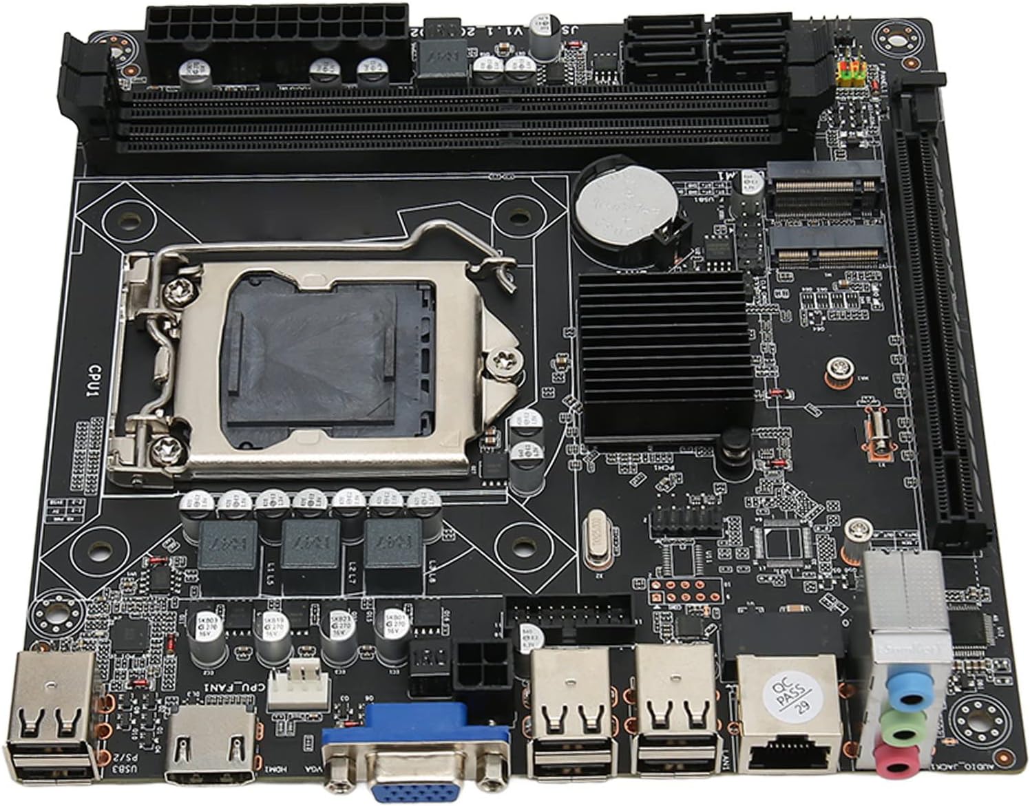 Amazon.com: Computer Motherboard, 2 DDR3 Mainboard with LGA1155 CPU 4 SATA2.0 12 USB2.0 PCIE 16X ...