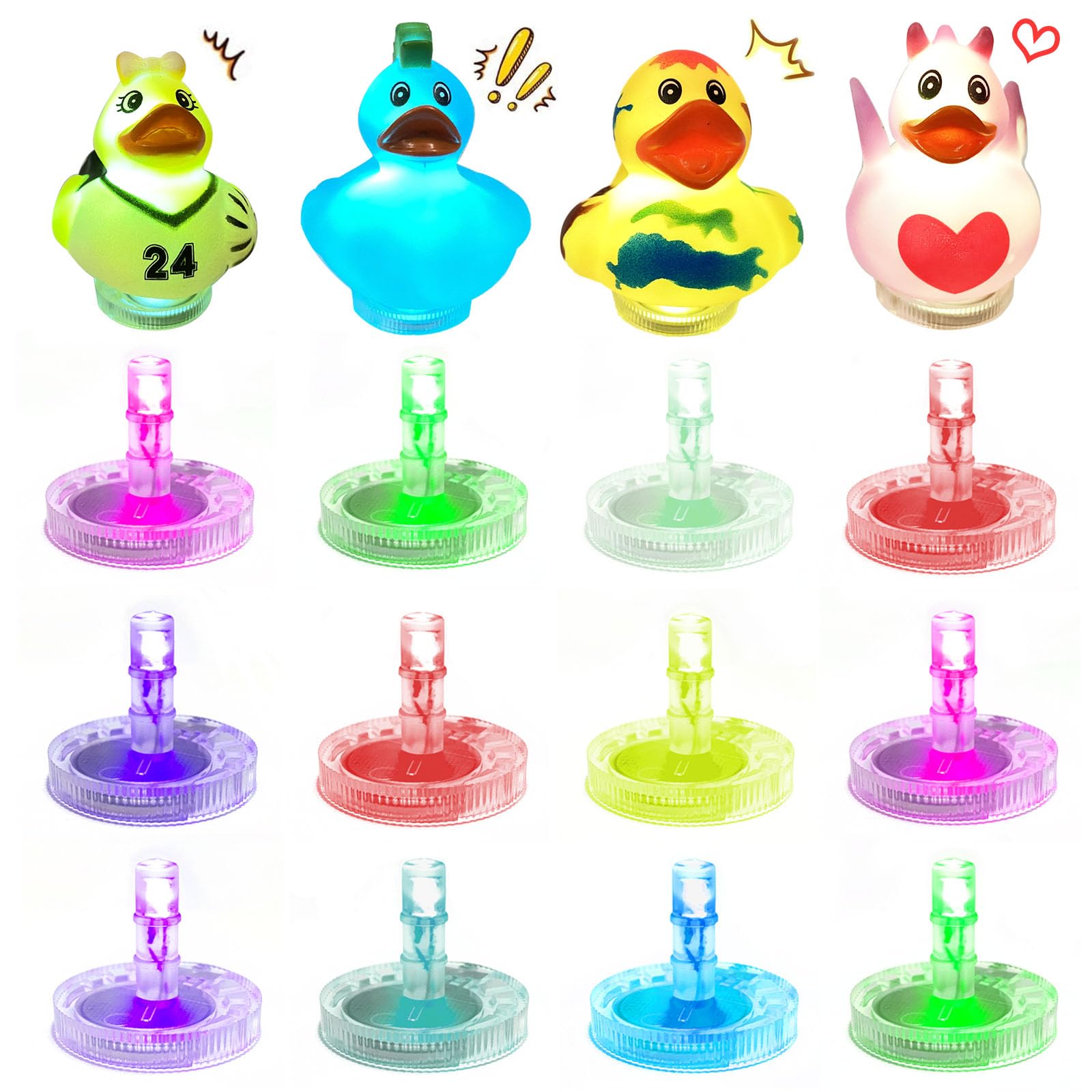 Amazon.com: Light Up Duck Plugs 16 Luminous Modes Duck Holder for Jeep ...