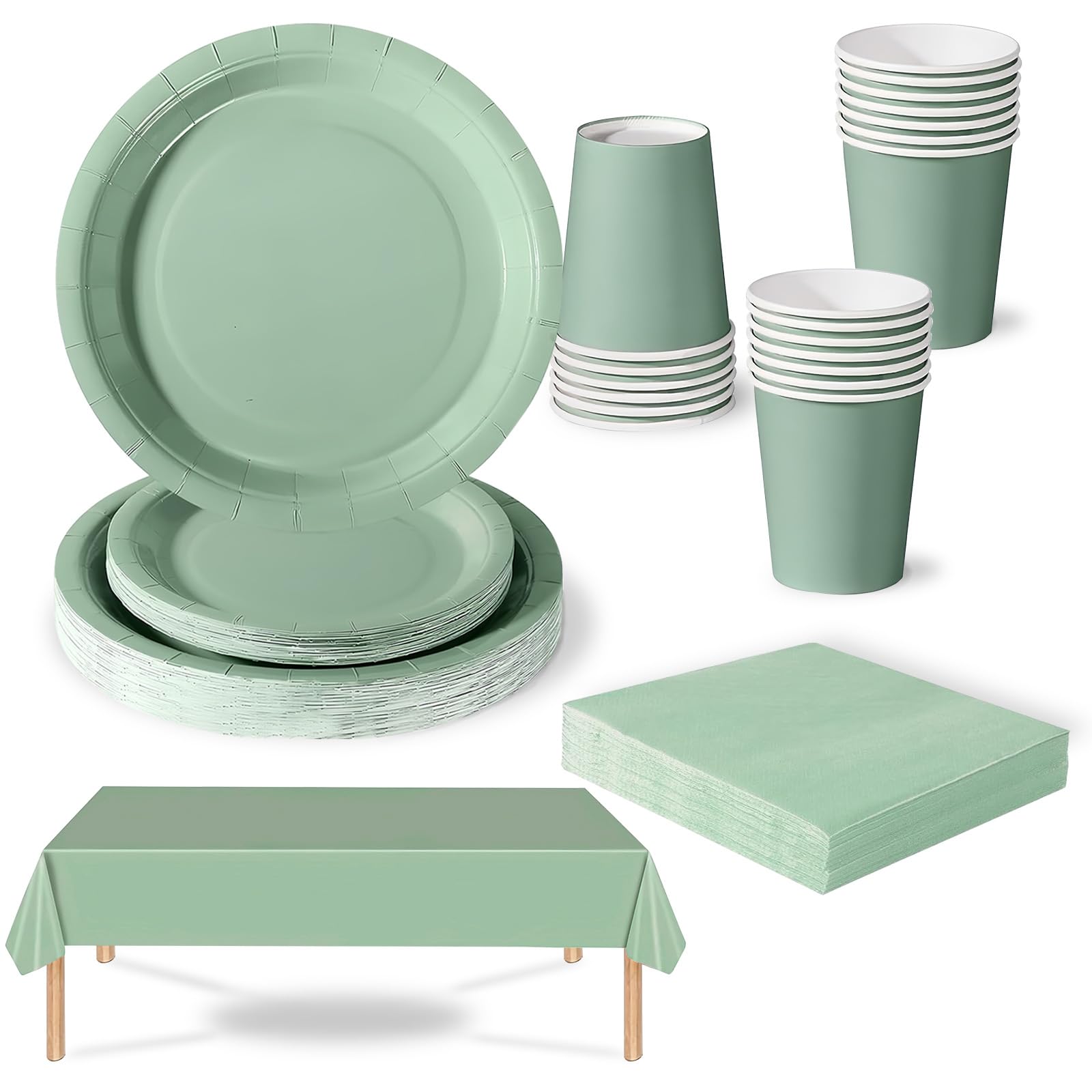 Table Setting With Plastic Cups And Plates