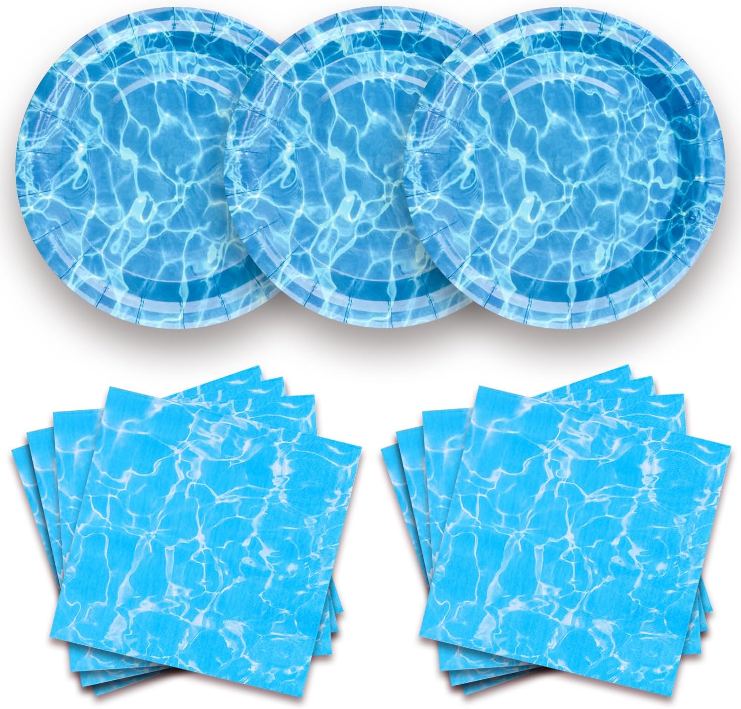 Amazon.com: BLUE PANDA 48 Pack Pink Beach Paper Plates for Cake ...