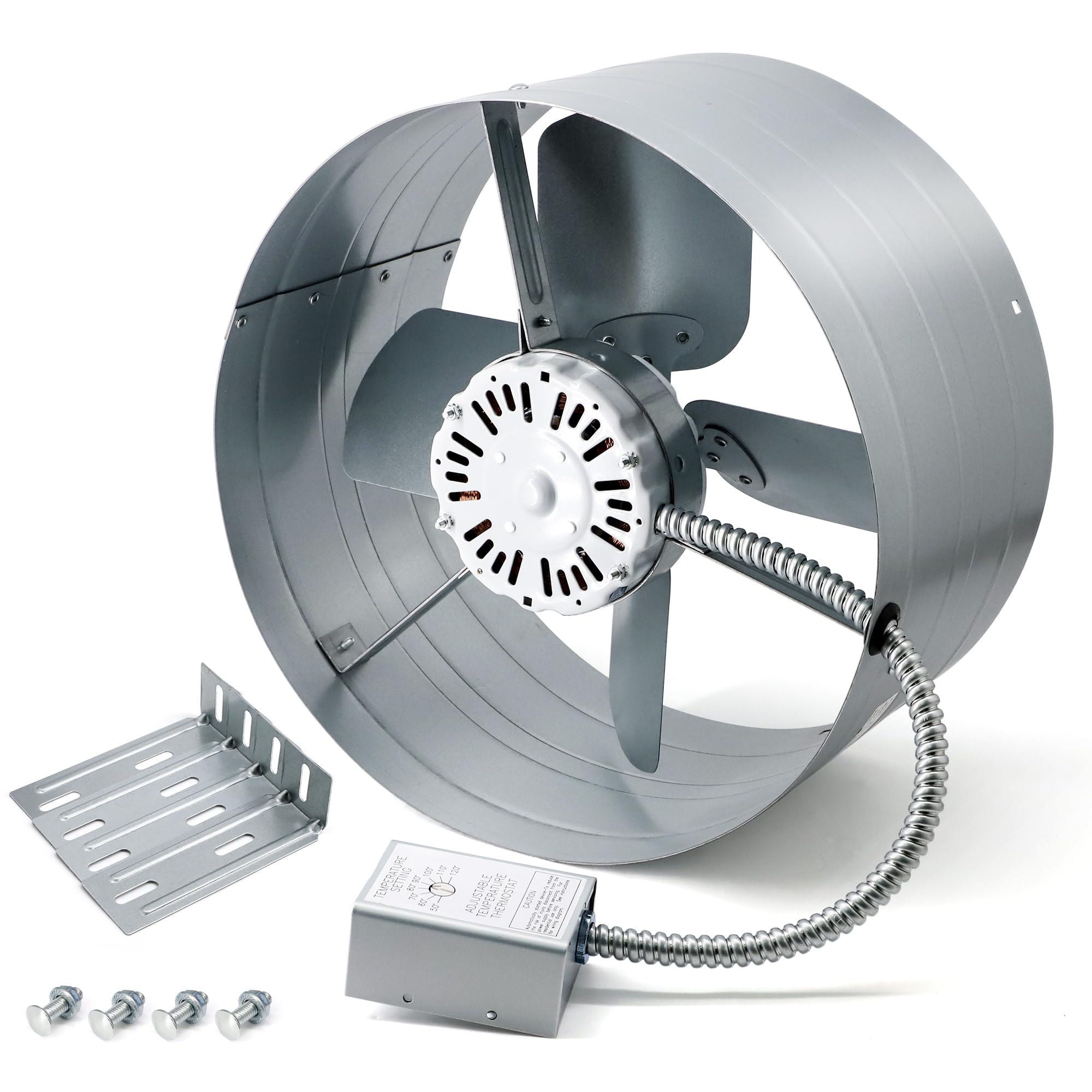 Amazon.com: Hipoilk Gable Mount Power Attic Fan with Adjustable ...