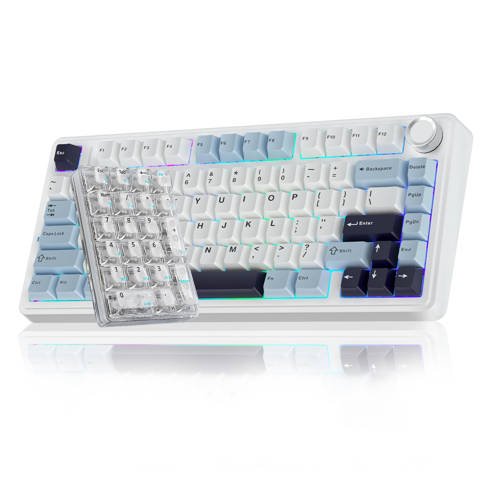 Buy AULAF75 75% Wireless Mechanical Custom Keyboard, Tri-Mode ...