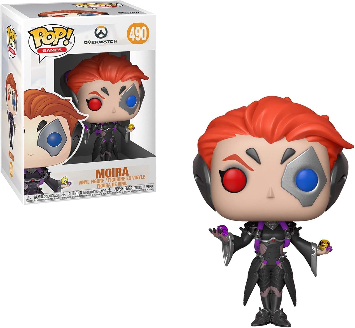 Amazon.com: Funko Pop! Games: Overwatch - Moira, Multicolor, Model ...
