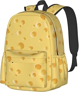 Amazon.com | SDERDZSE Yellow Cheese Pattern Backpack Casual Large ...