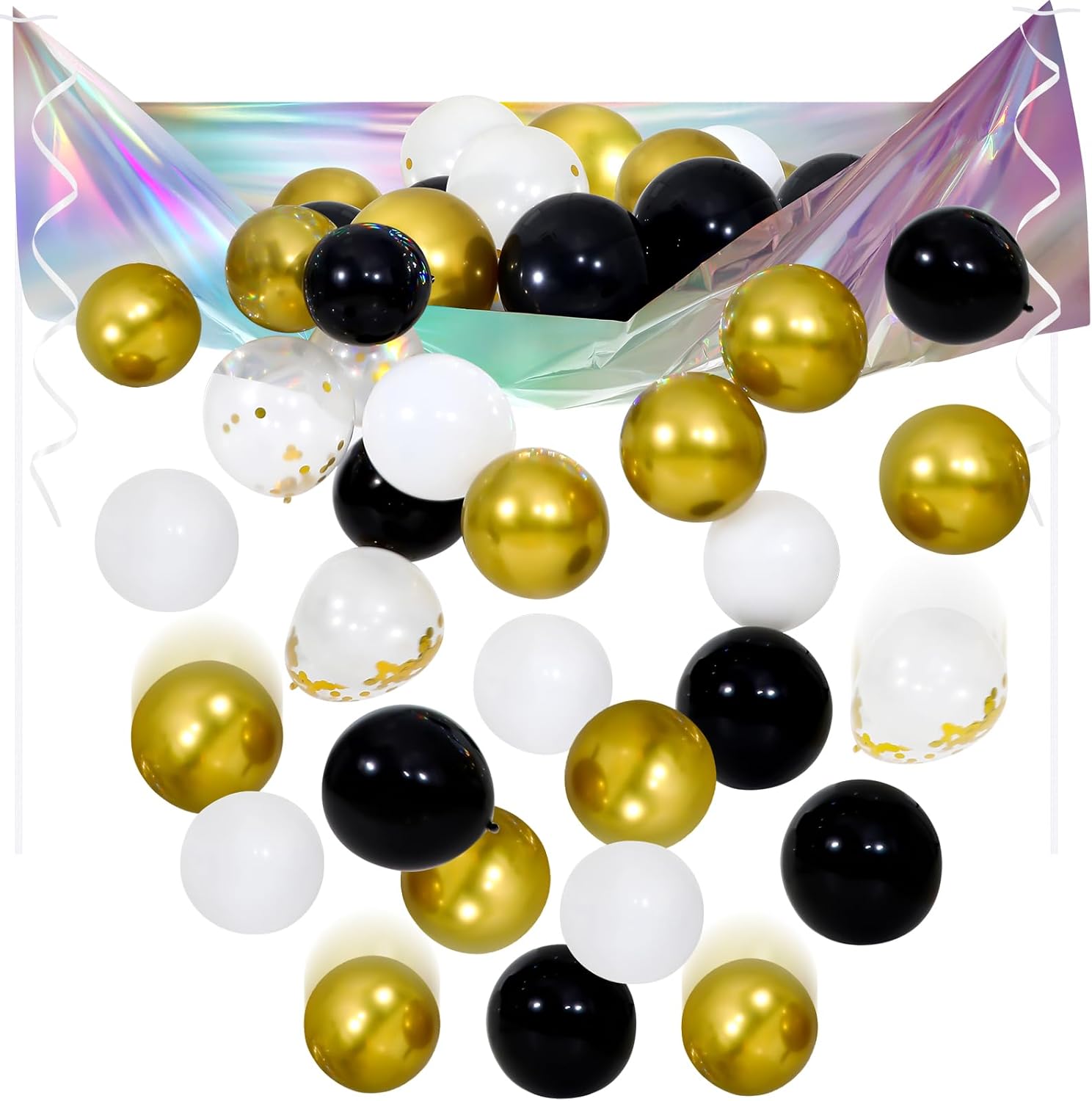 Amazon.com: Nuogo 53 Pcs 2025 New Year's Balloon Drop Kit Christmas ...