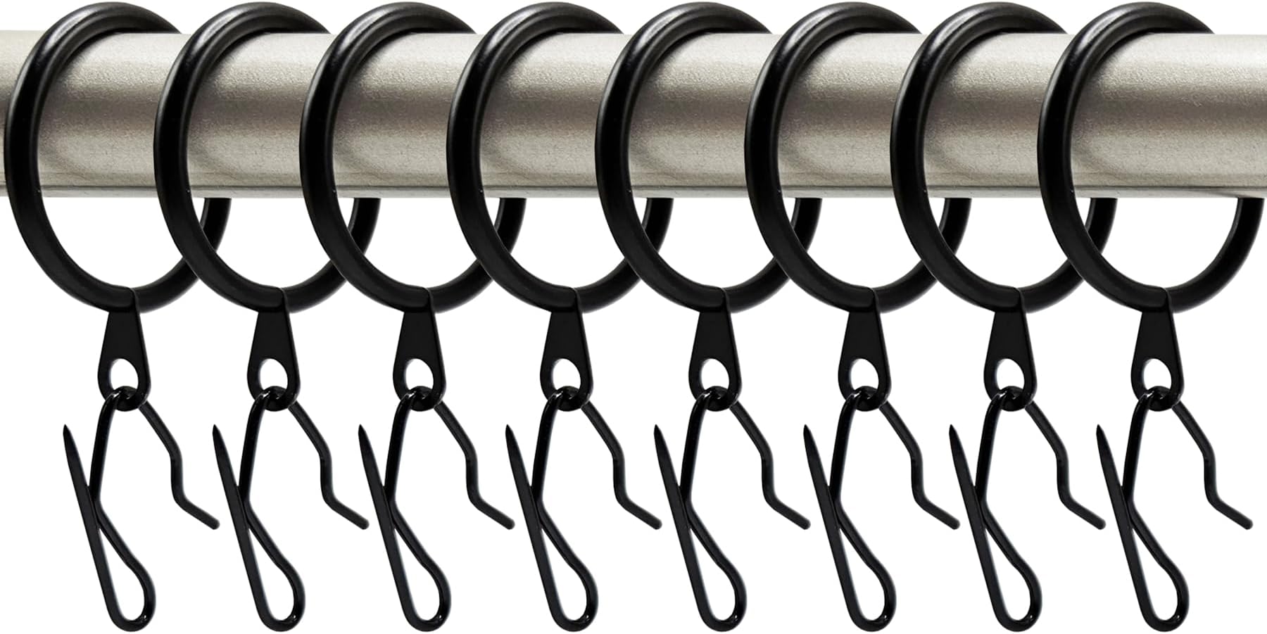 Amazon.com: 60 Pieces Metal Drapery Curtain Rings Curtain Hanging Rings ...