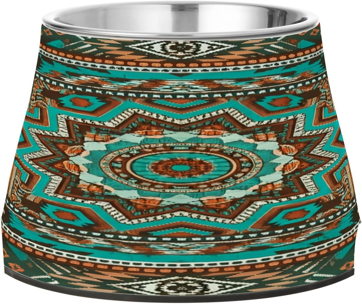 xigua Boho Tribal Aztec Non-Skid Pet Bowl Elevated Raised Pet Bowl ...