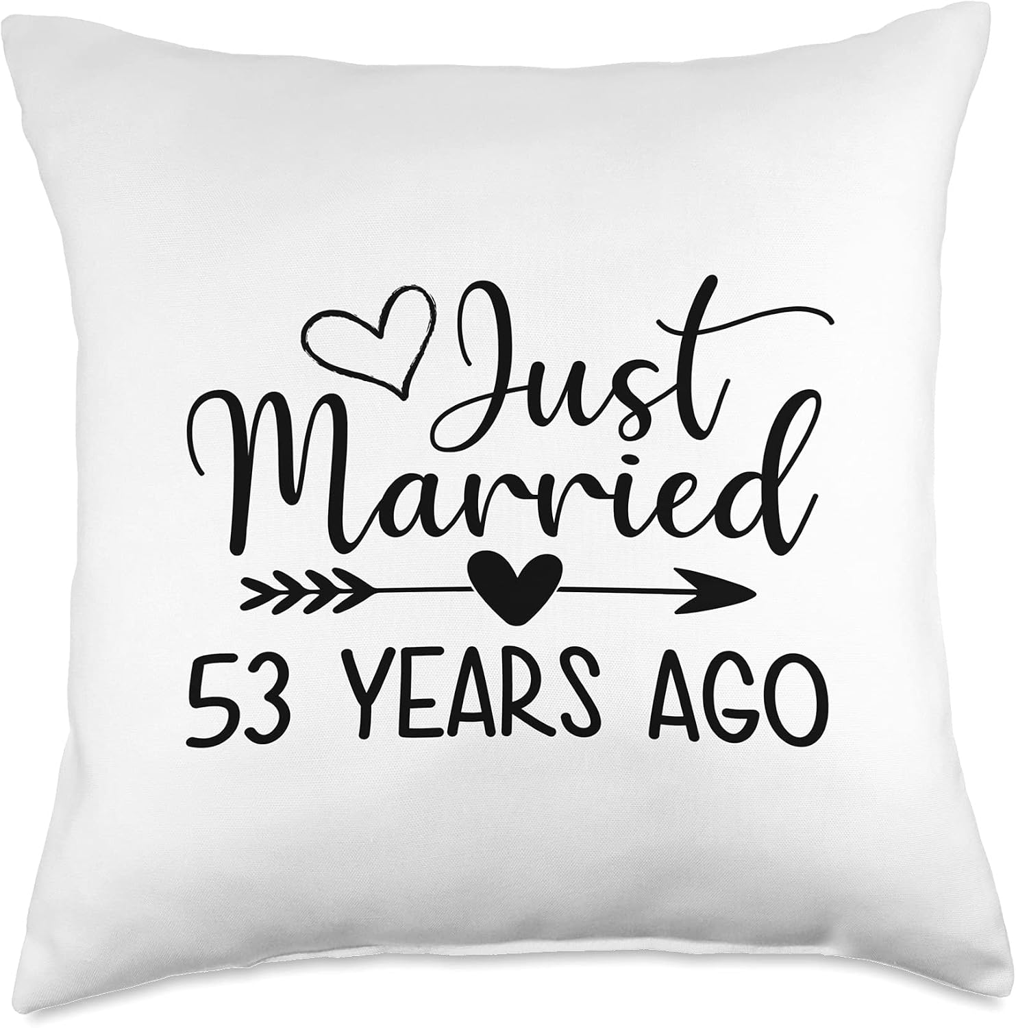 Amazon.com: Just Married 53 Years Ago Matching Couple 53rd Anniversary ...