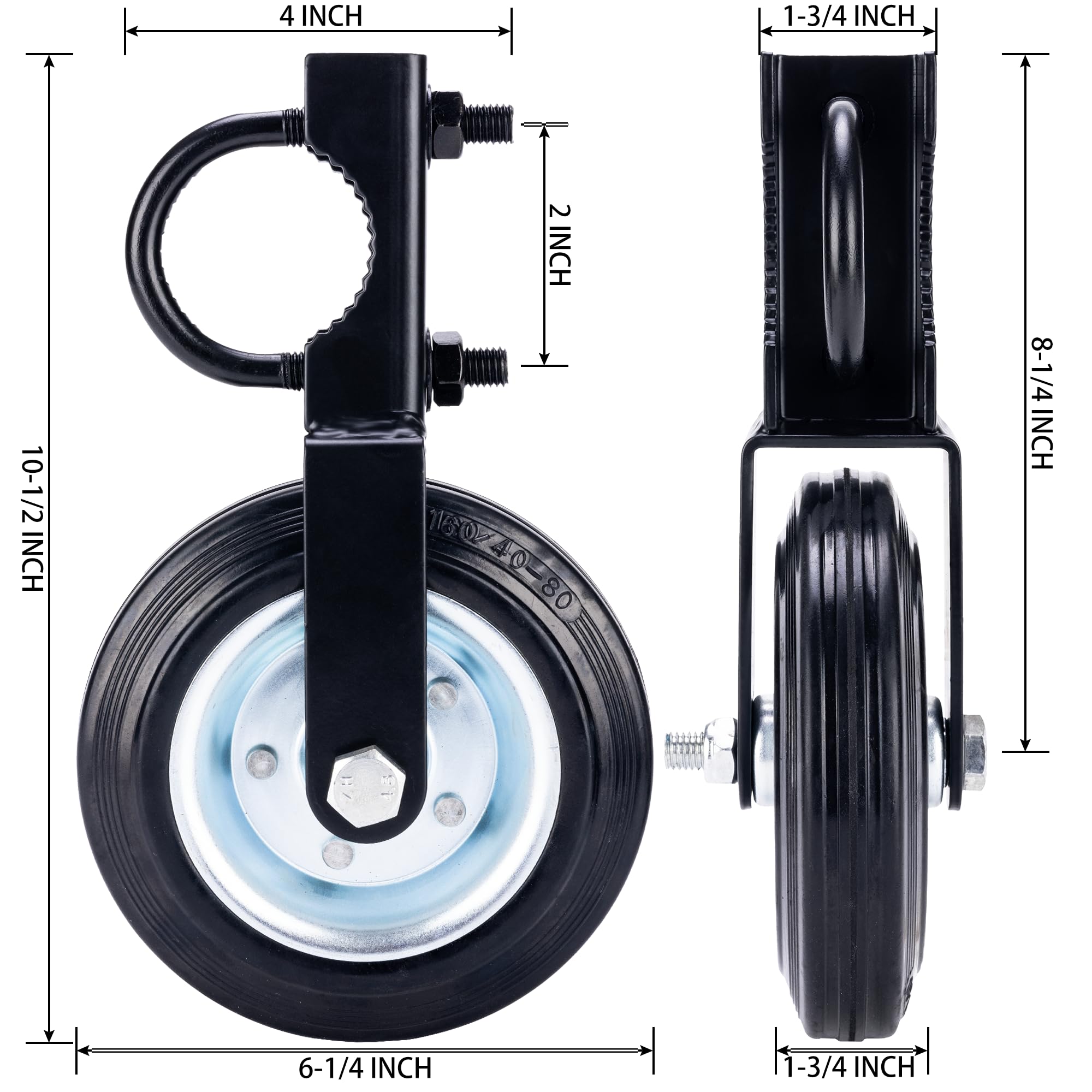 Snapklik.com : 6 Inch Heavy Duty Gate Wheels For Metal Tube Frames