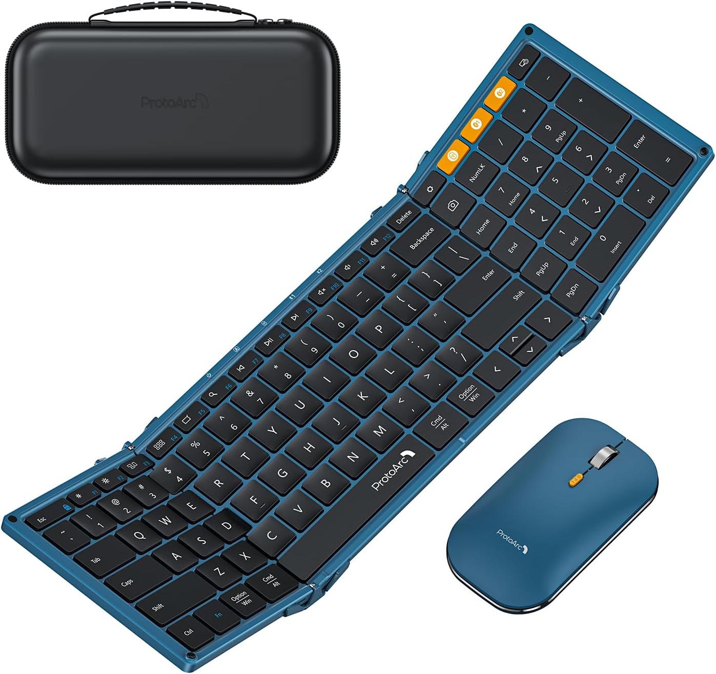 Amazon.com: ProtoArc Foldable Keyboard and Mouse, XKM01 True Full-Size ...