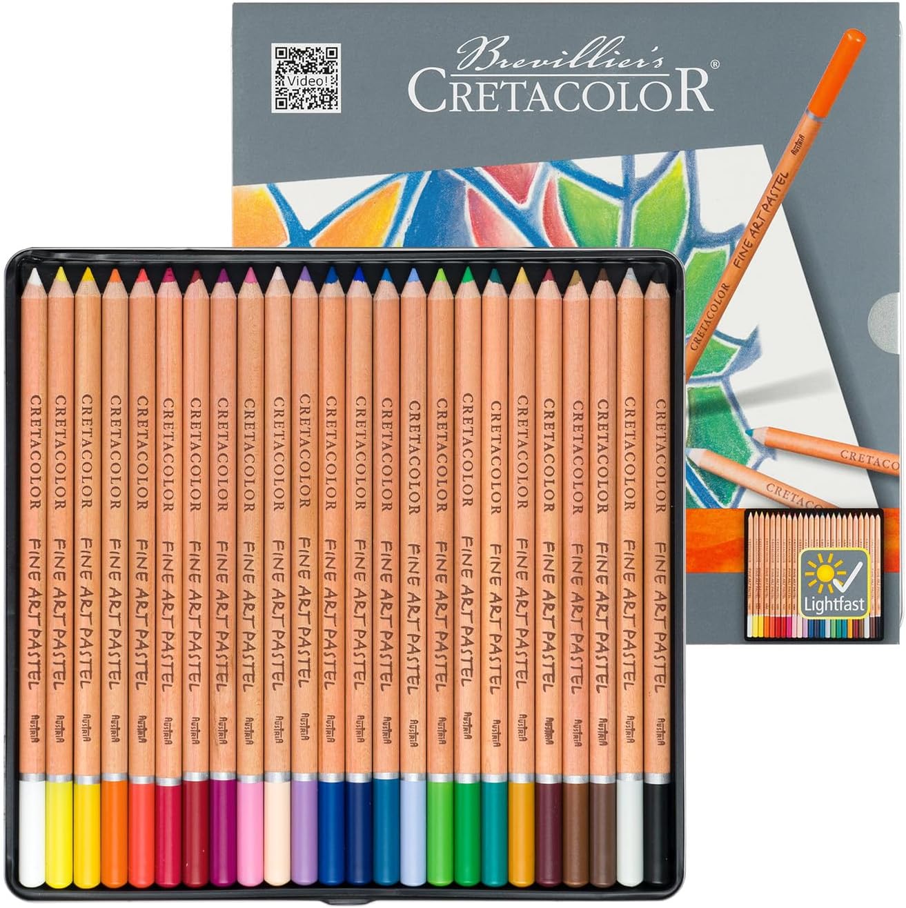 Amazon.com: Cretacolor Fine Art Pastel Pencil Set, Set of 24, Multi