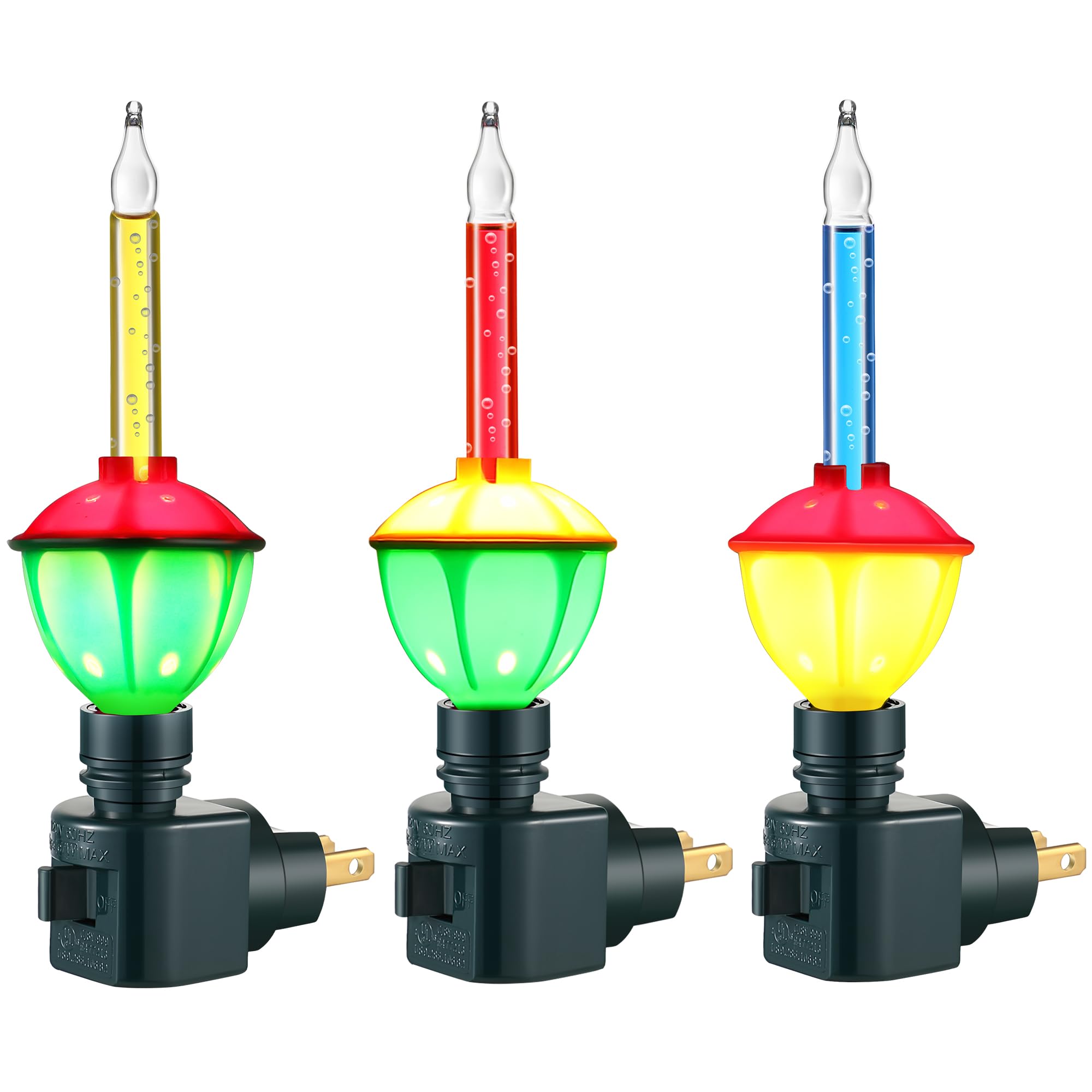Sumind 3 Packs Traditional Christmas Bubble Lights, Vintage Bubble ...