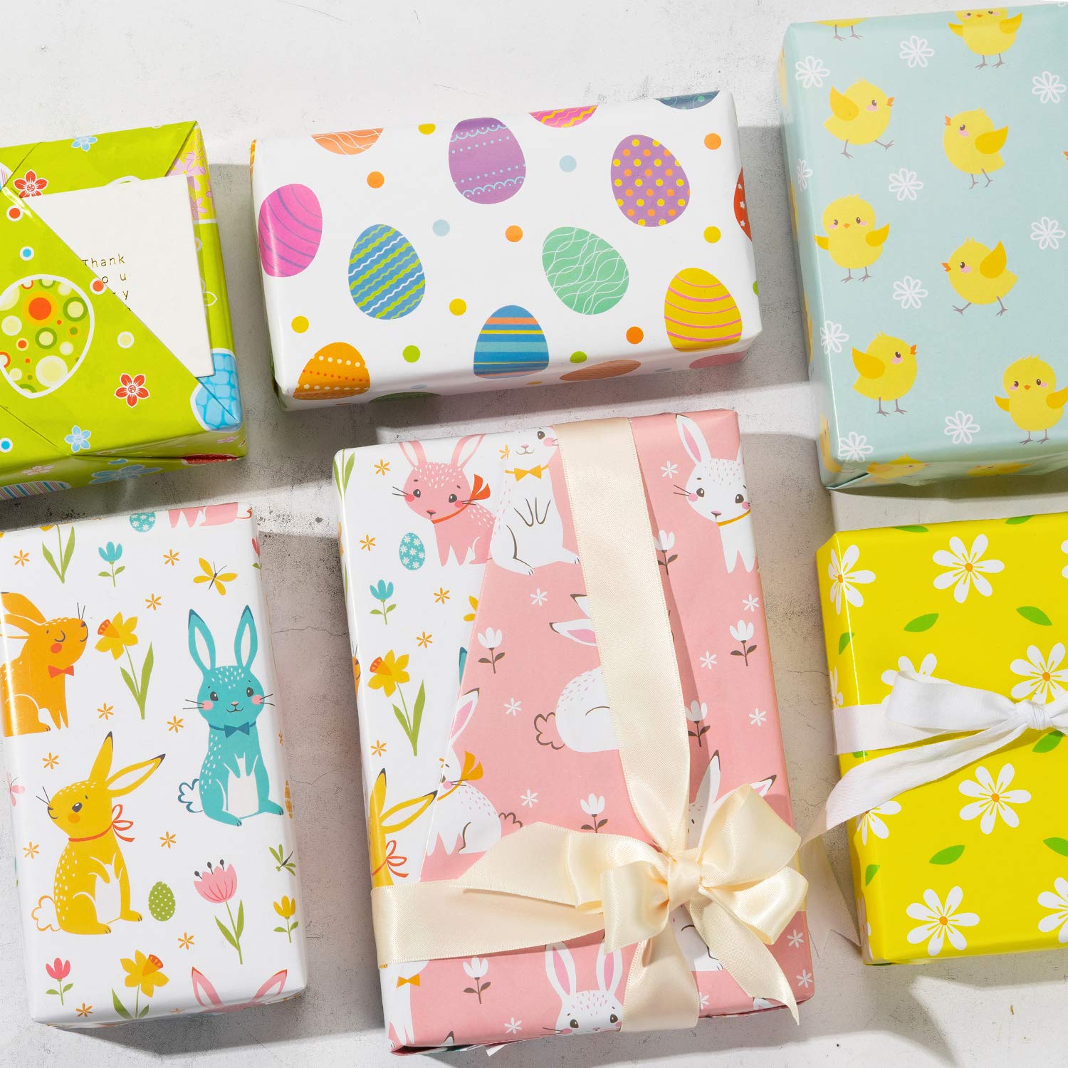 Snapklik.com : WRAPAHOLIC Wrapping Paper Sheet - Spring Easter Pattern ...