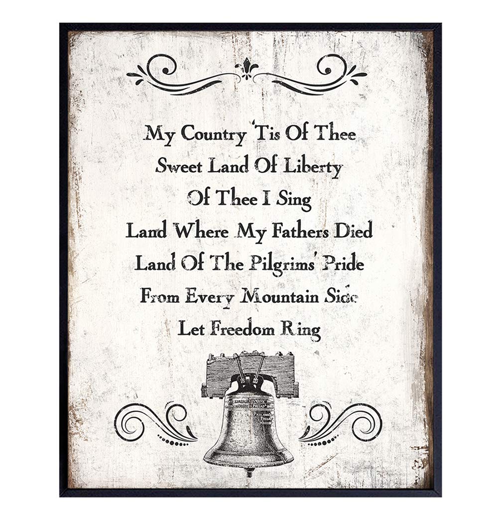 Amazon.com: Patriotic Pledge of Allegiance Decoration, Wall Decor ...
