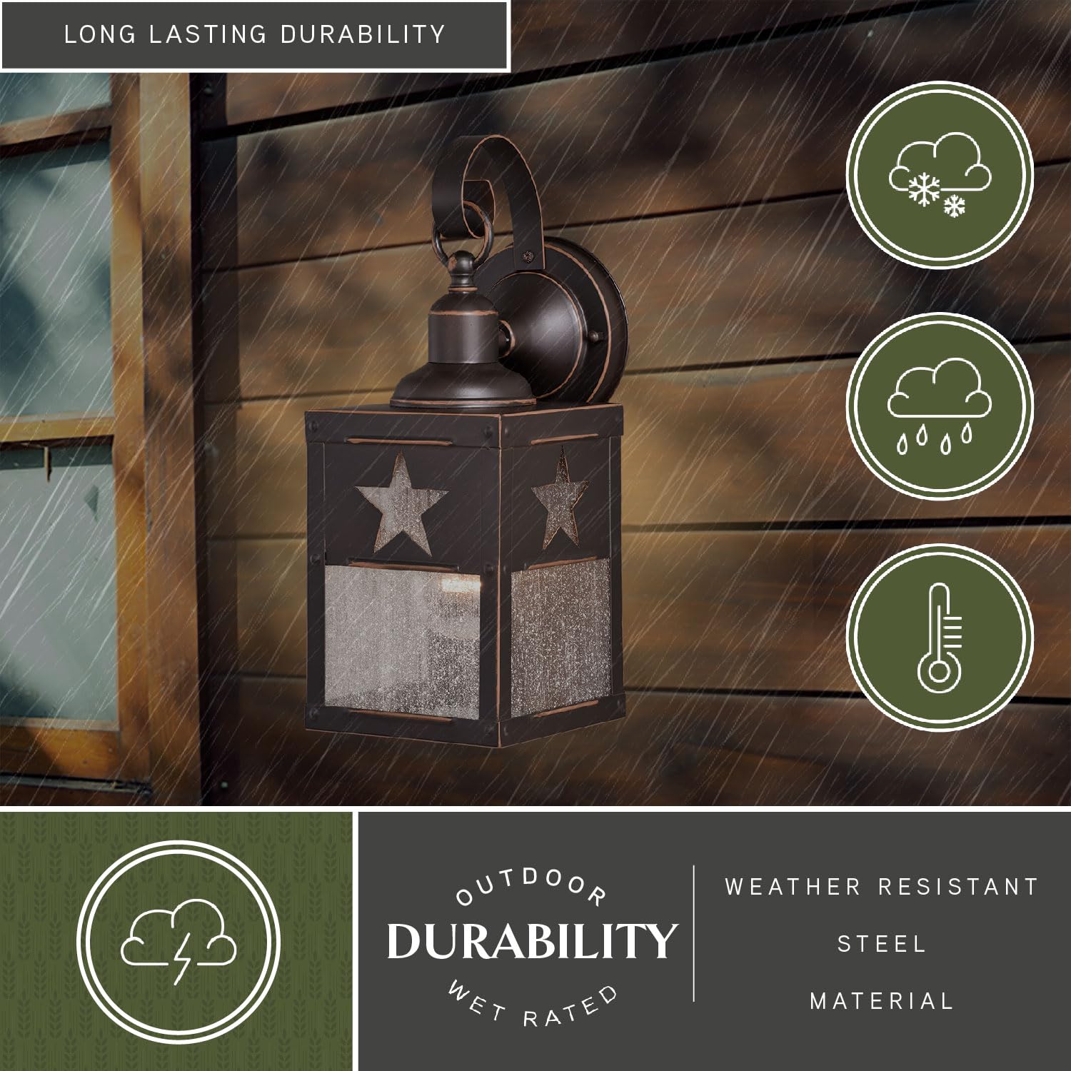 Texas Star Wall Lanterns Hexagen™ 11" Outdoor Wall Lantern 100W