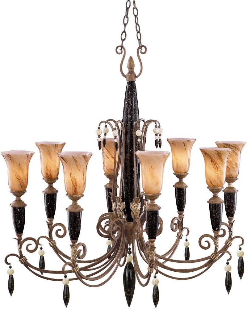 Kalco Chandeliers 6223TC SWIRL Kalco 6223 Chatham 8 LT Oval Chandelier ...