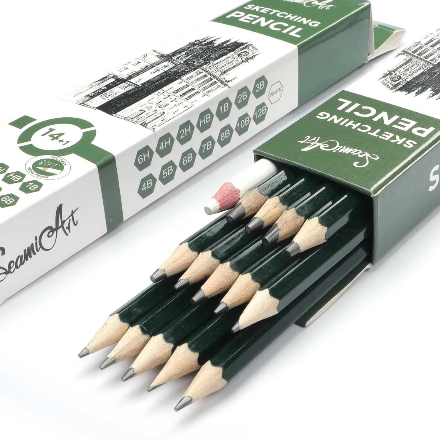 Amazon.com: Professional Drawing Sketching Pencil Set - 14pcs/set 6H ...