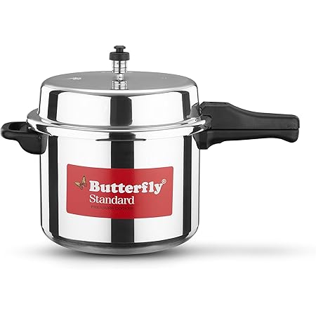 Buy Butterfly Blue Line Stainless Steel Outer Lid Pressure Cooker, 10 ...