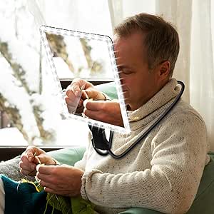 Amazon.com: Hands Free Magnifying Glass with Light, 5X Magnification ...