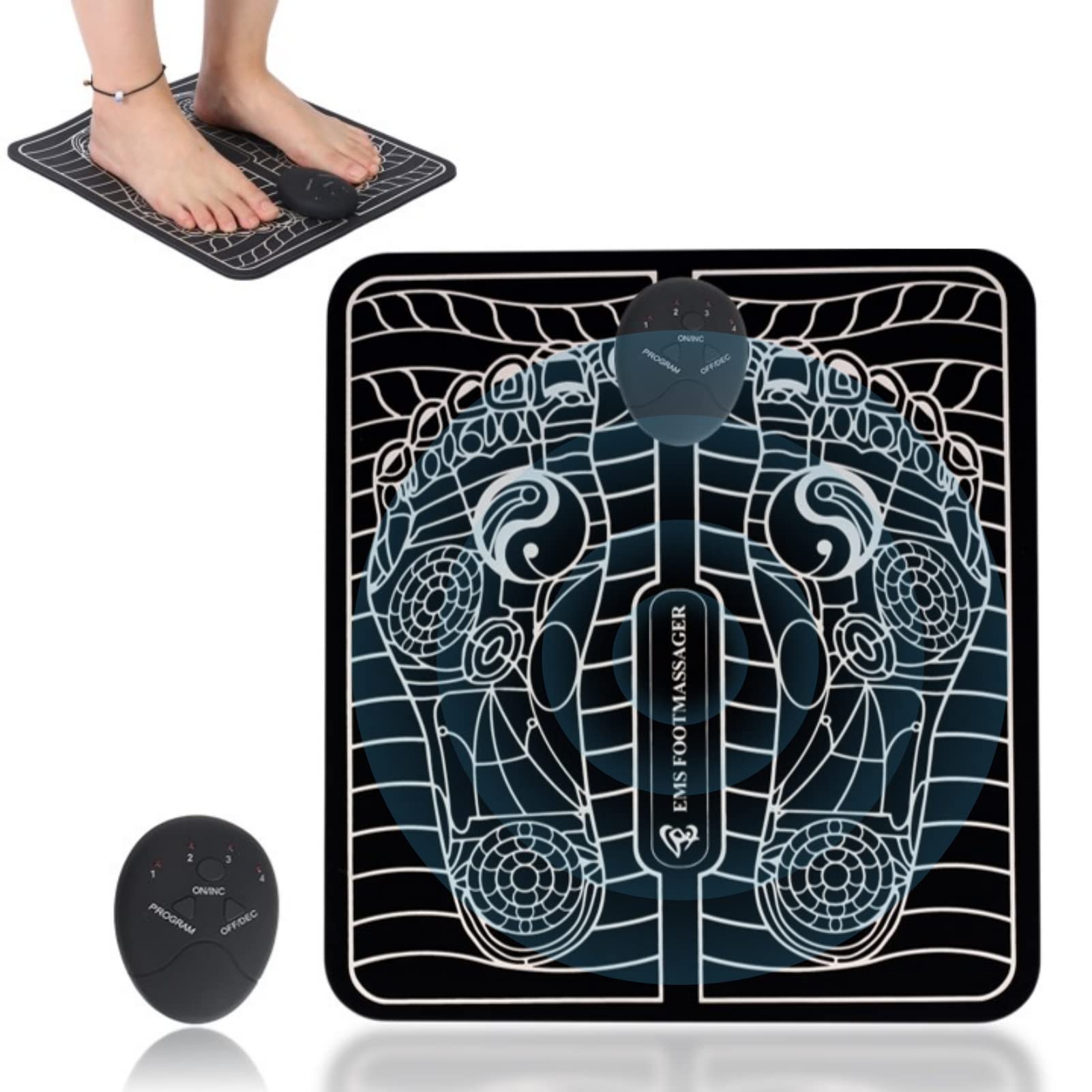 Ems Foot Massager Electric Deep Kneading Circulation Foot Booster ...