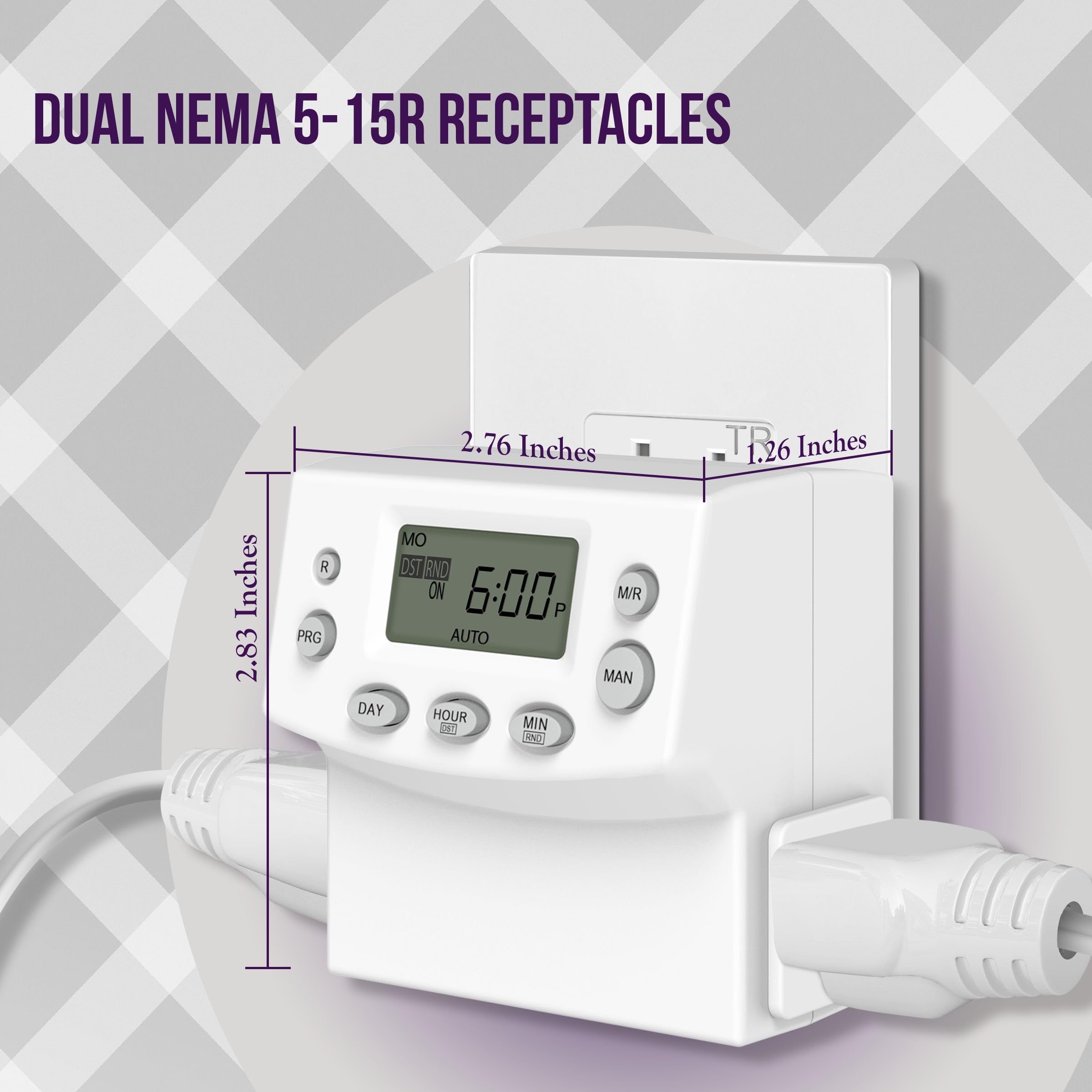 Snapklik.com : ENERLITES Heavy Duty Programmable Digital Plug-in Timer ...