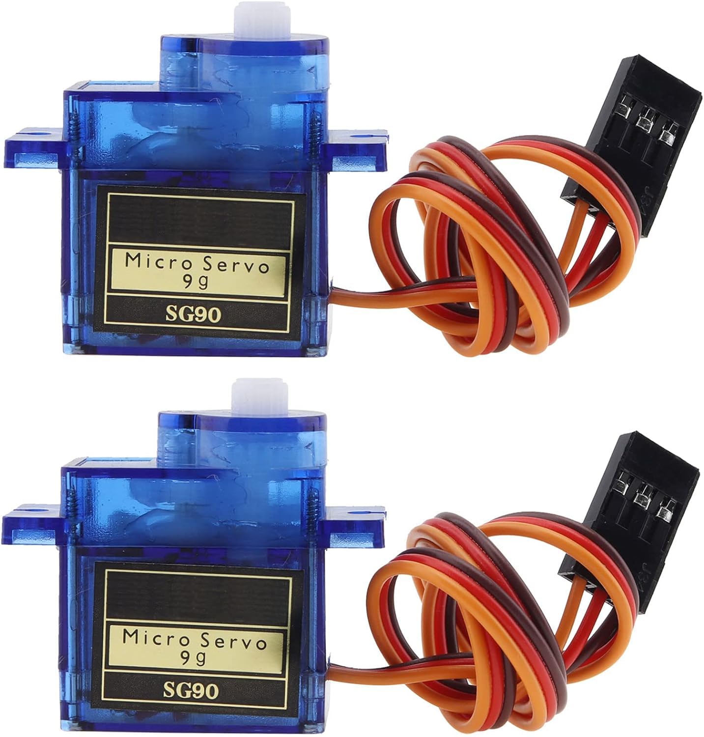 REES52 2 Pack SG90 Micro Servo Motor 9G Mini Servo Kit for RC Robot Arm ...