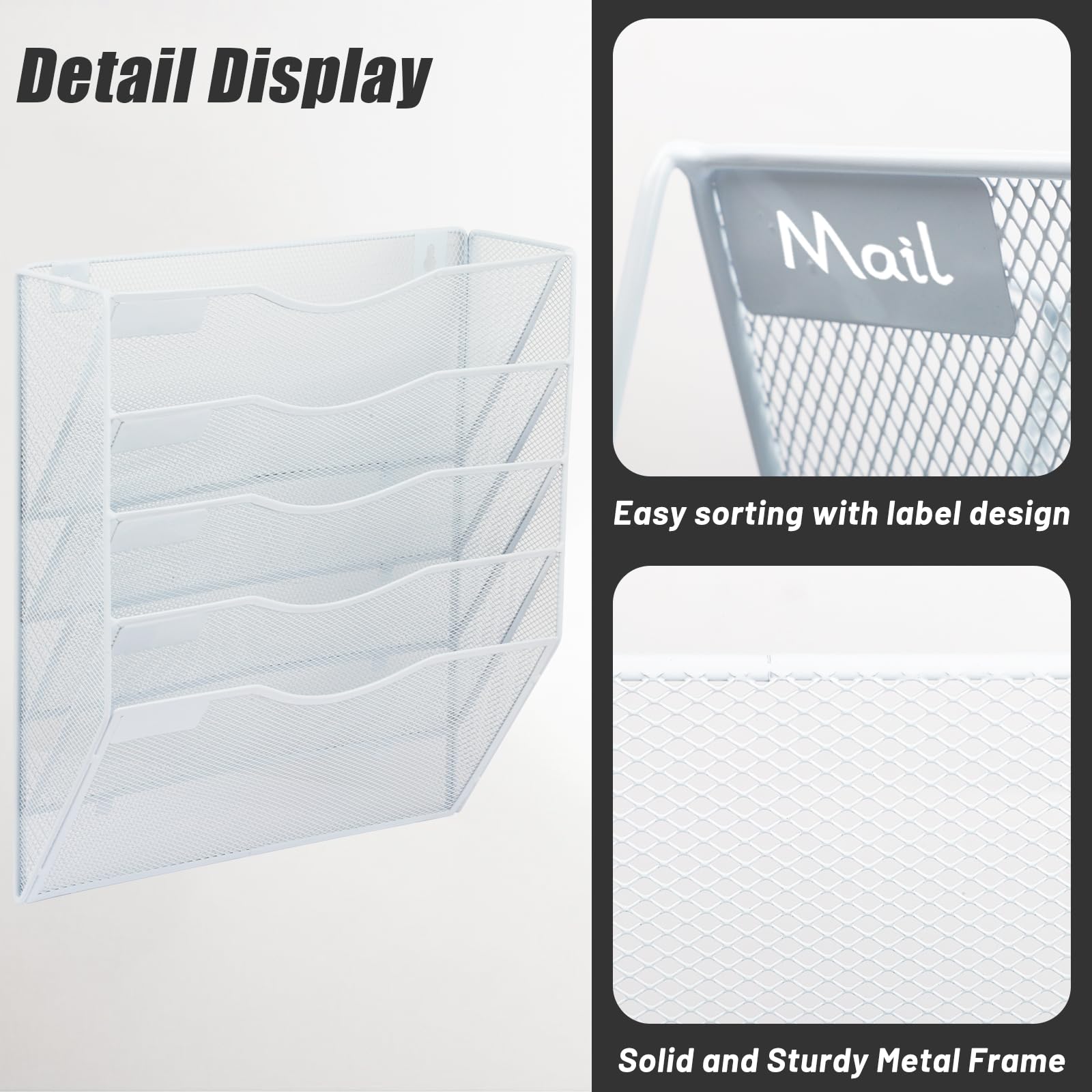 Snapklik.com : EASEPRES 5 Pocket Mesh Hanging Wall File Organizer, Wall ...