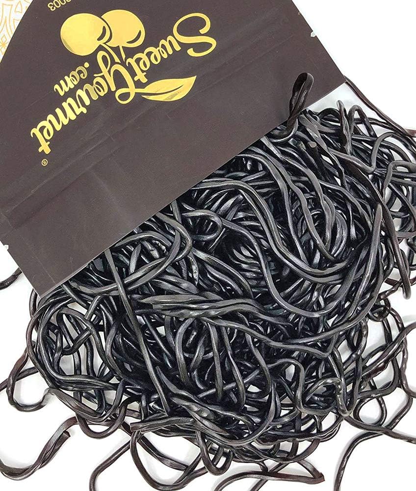 Amazon.com : SweetGourmet Black Licorice Laces | Dutch Candy Shoelaces ...