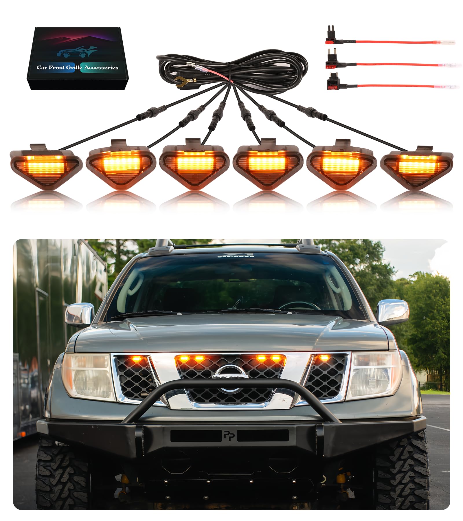 Amazon.com: Grill Lights for Nissan Frontier Pathfinder 2005 2006 2007 ...