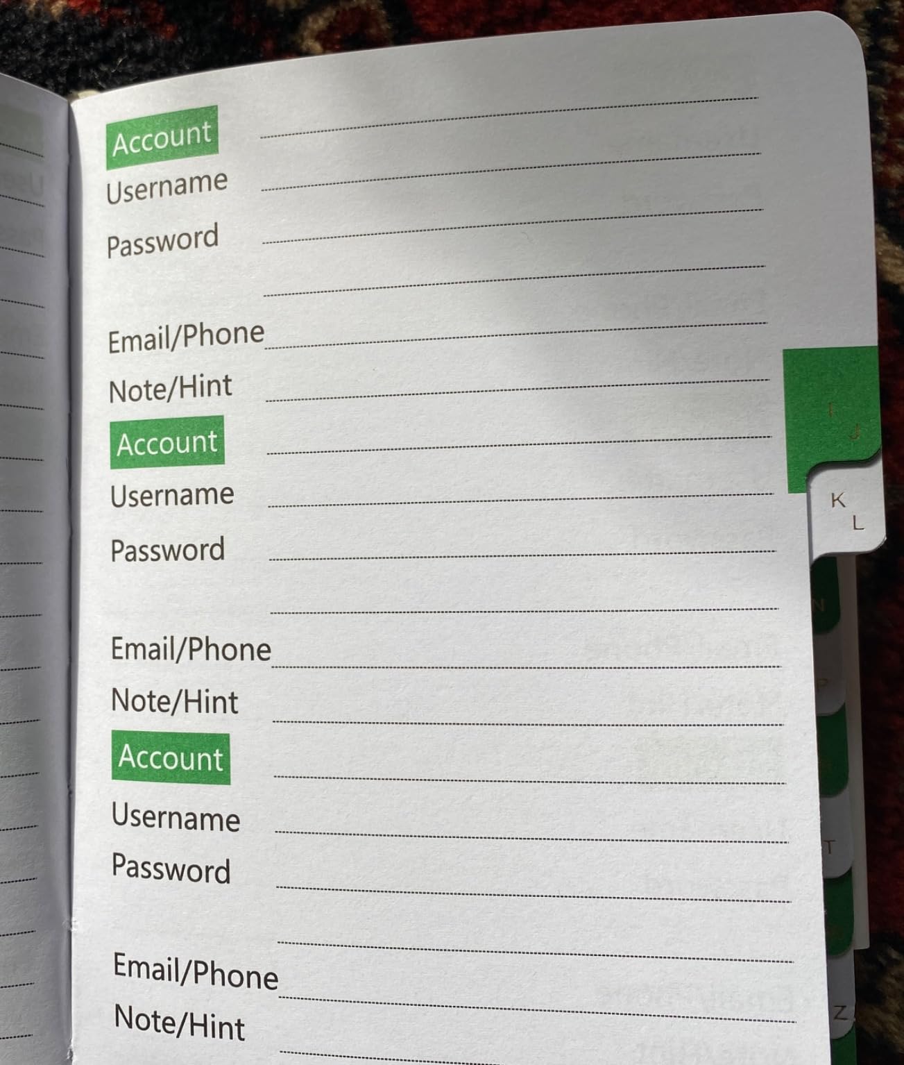 BLESWIN Password Book with Alphabetical Tabs, Password Book Small 6.1 ...